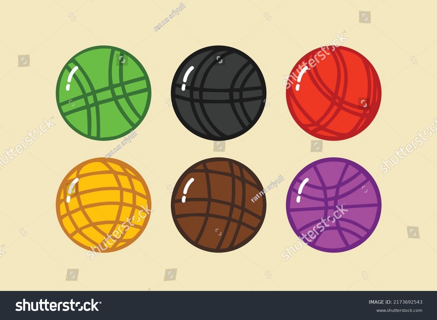 Bocce Ball Design Vector Flat Modern Stock Vector (Royalty Free ...