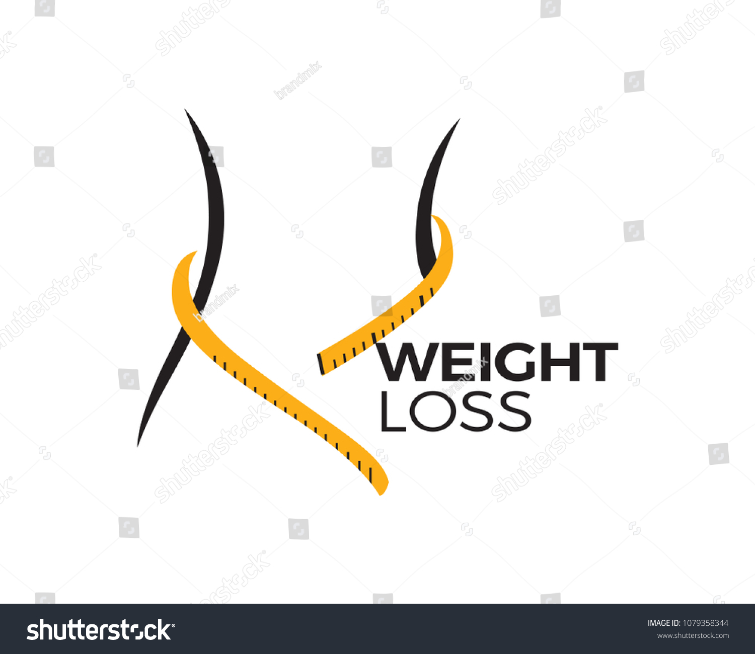 Body Weight Loss Program Logo Isolated Stock Vector (Royalty Free ...