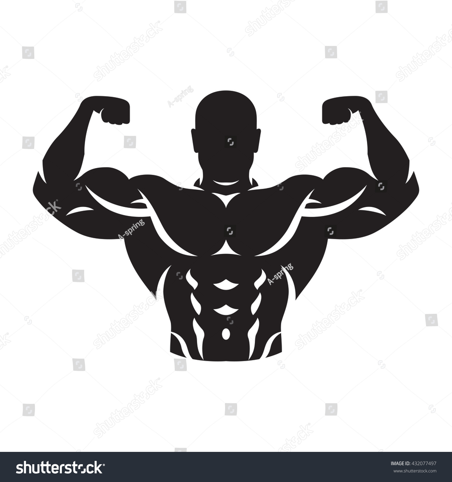 Bodybuilder Stock Vector (Royalty Free) 432077497 | Shutterstock