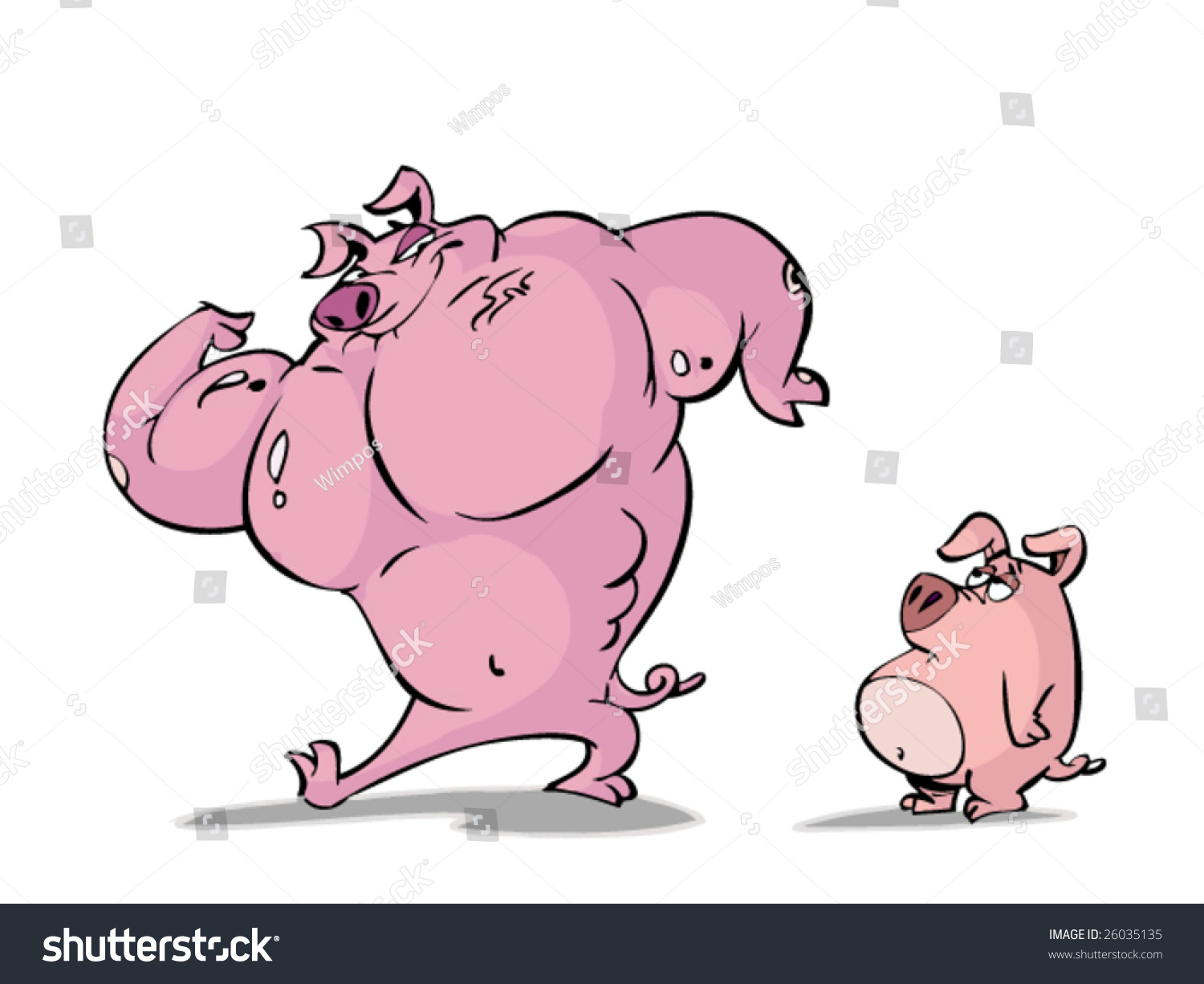 Bodybuilder Pig Stock Vector (Royalty Free) 26035135 | Shutterstock