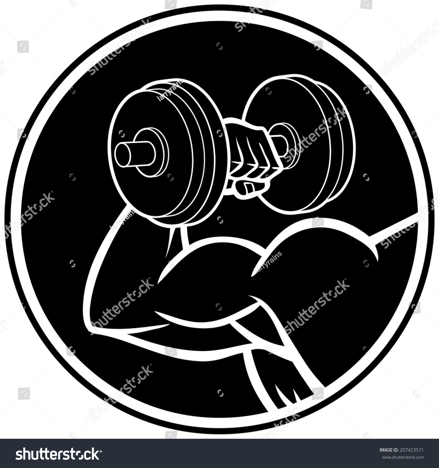Bodybuilding Symbol: vector de stock (libre de regalías) 207423571 ...