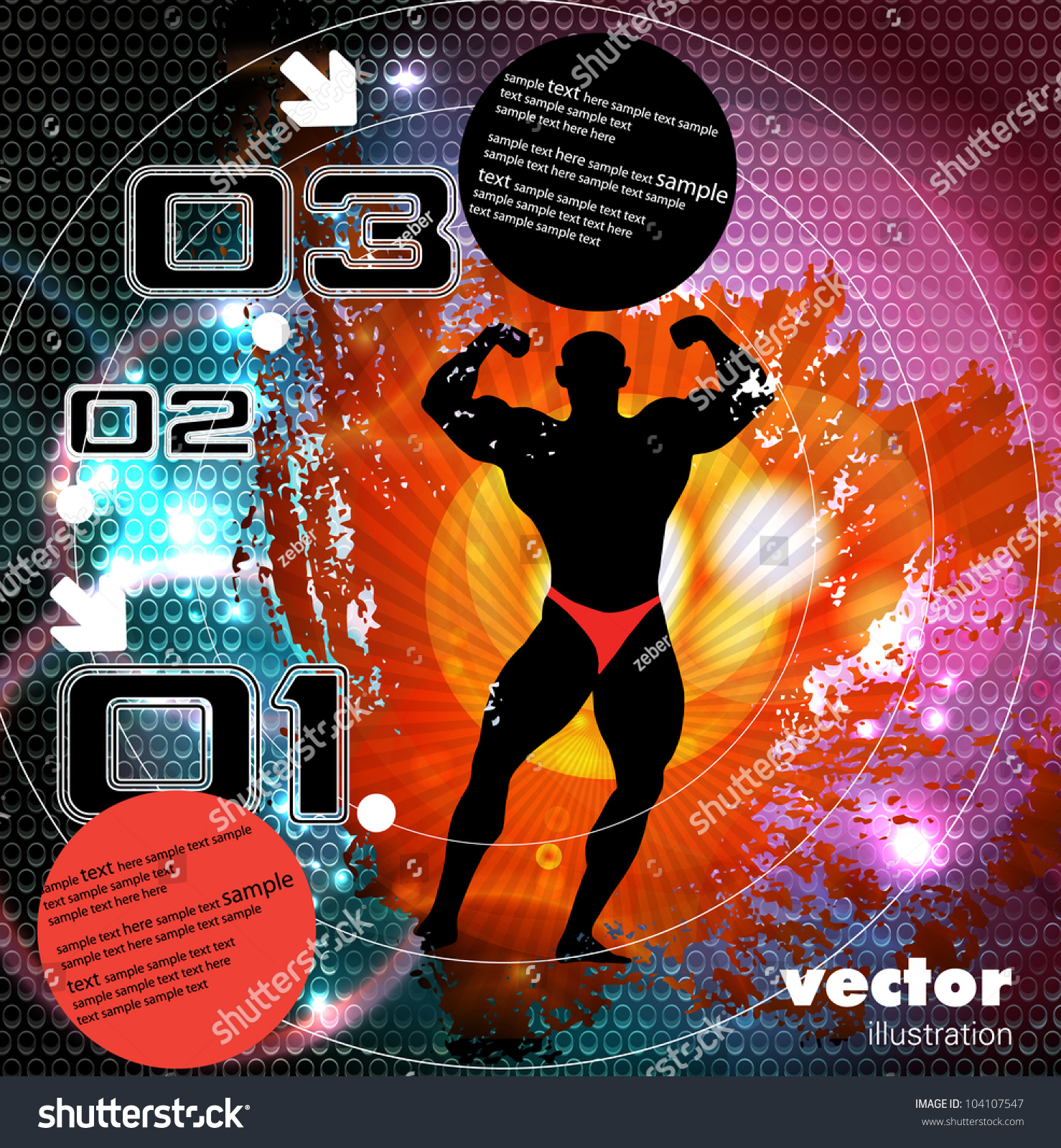 Bodybuilding Vector Illustration Stock Vector (Royalty Free) 104107547 ...