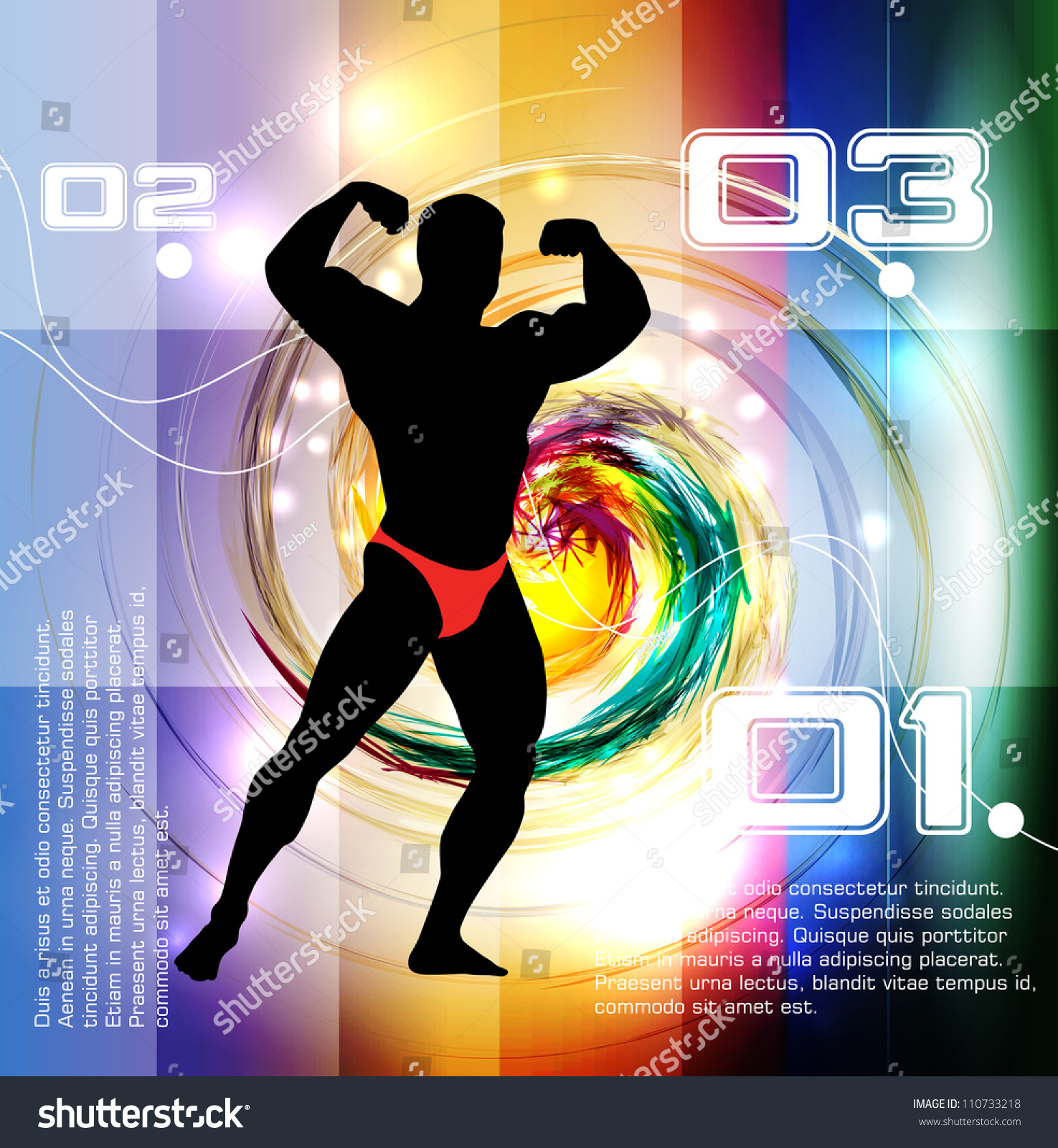 Bodybuilding Vector Illustration Stock Vector (Royalty Free) 110733218
