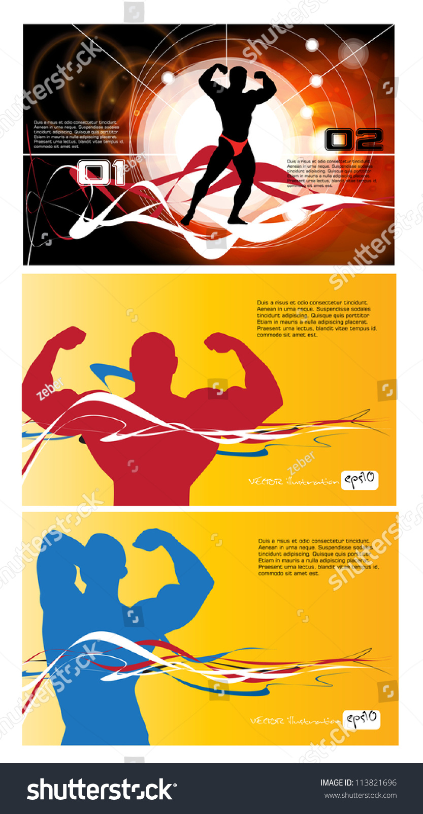 Bodybuilding Vector Illustration: เวกเตอร์สต็อก (ปลอดค่าลิขสิทธิ์ ...