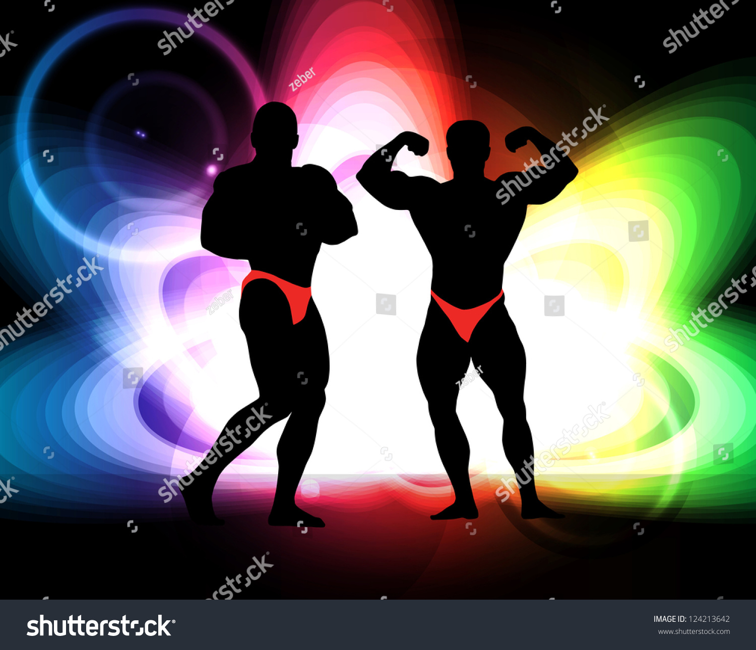 Bodybuilding Vector Illustration Stock Vector (Royalty Free) 124213642