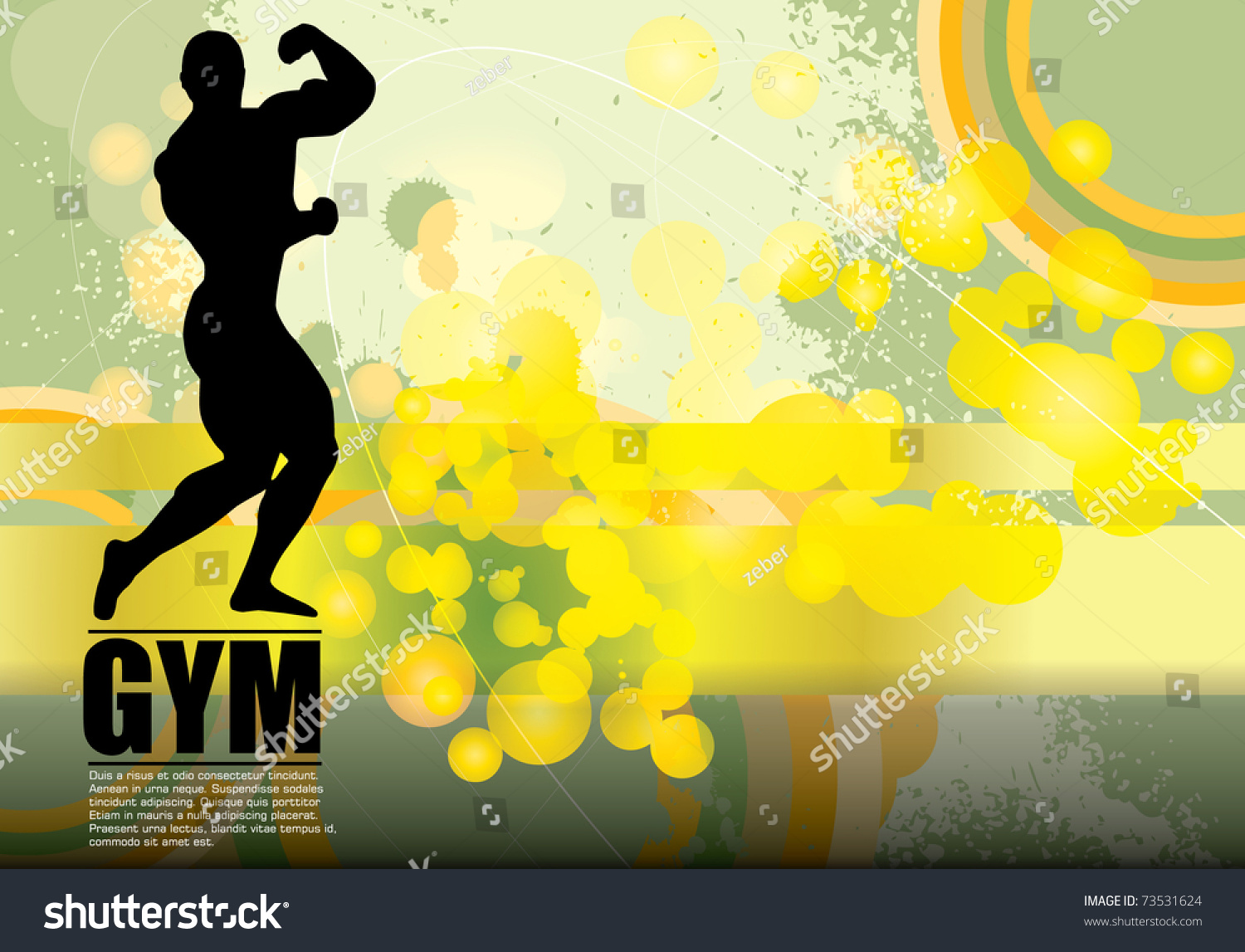 Bodybuilding Vector Illustration Stock Vector (Royalty Free) 73531624