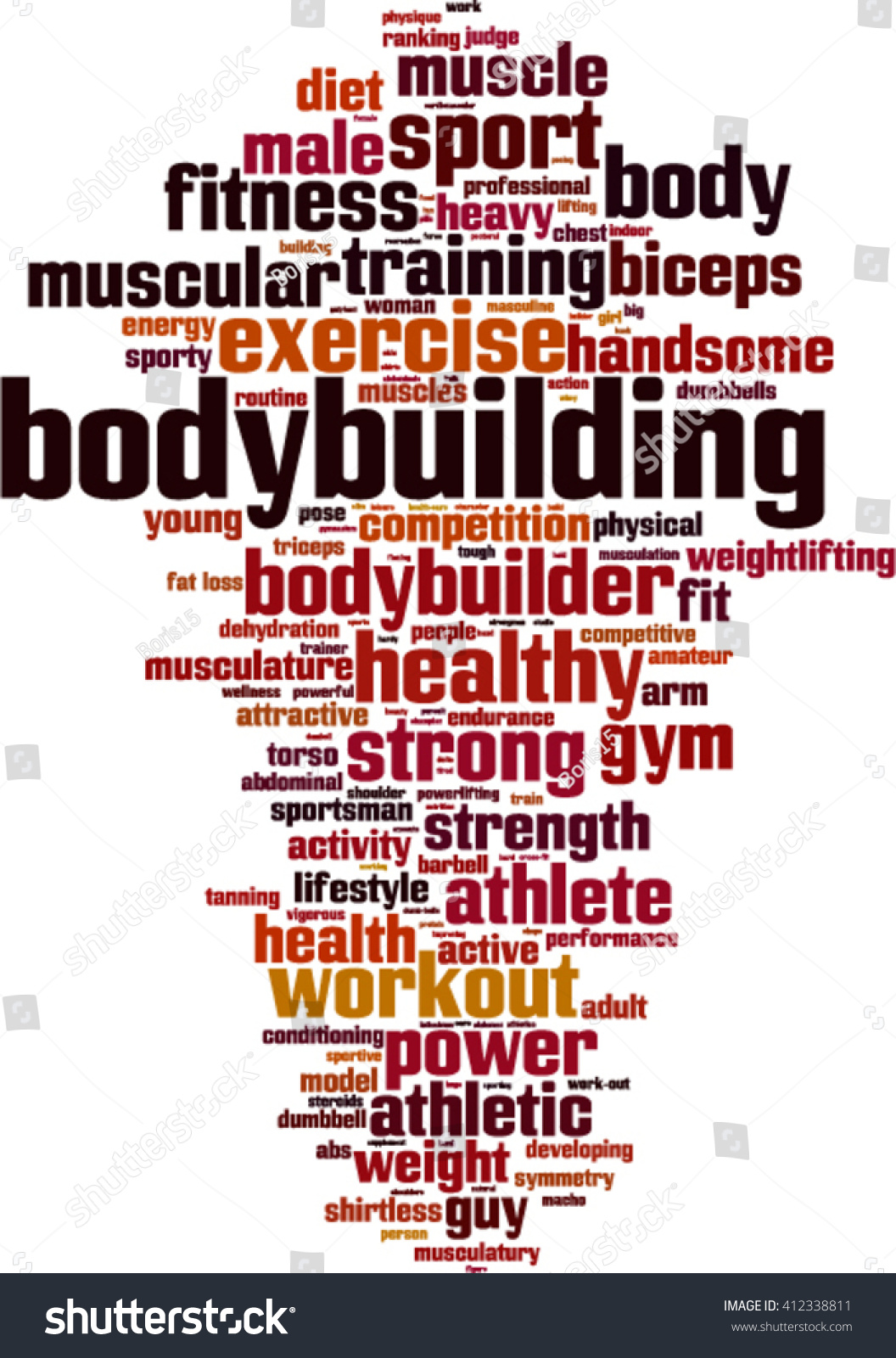 Bodybuilding Word Cloud Concept Vector Illustration Stock Vector ...