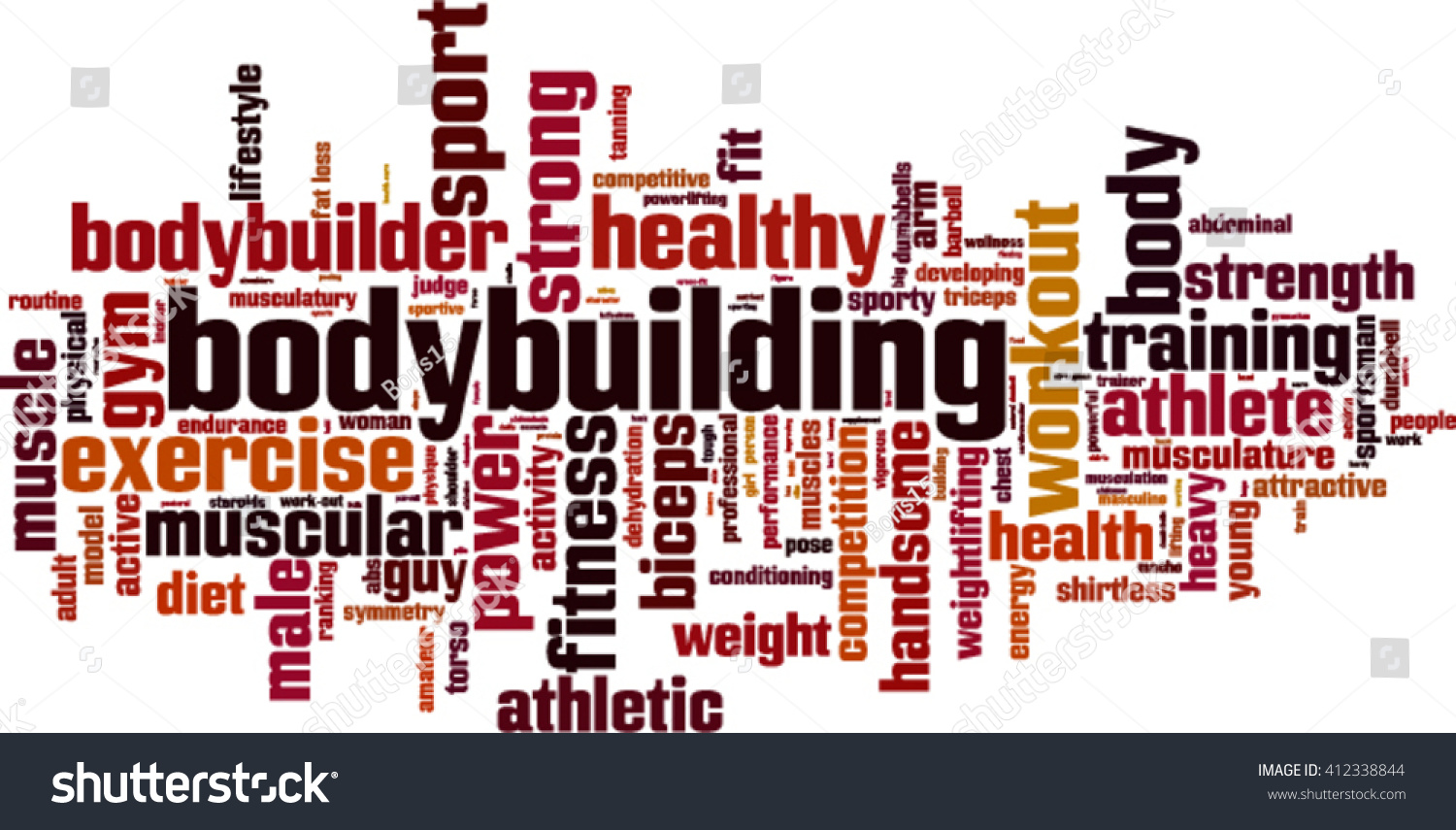 Bodybuilding Word Cloud Concept Vector Illustration Stock Vector ...