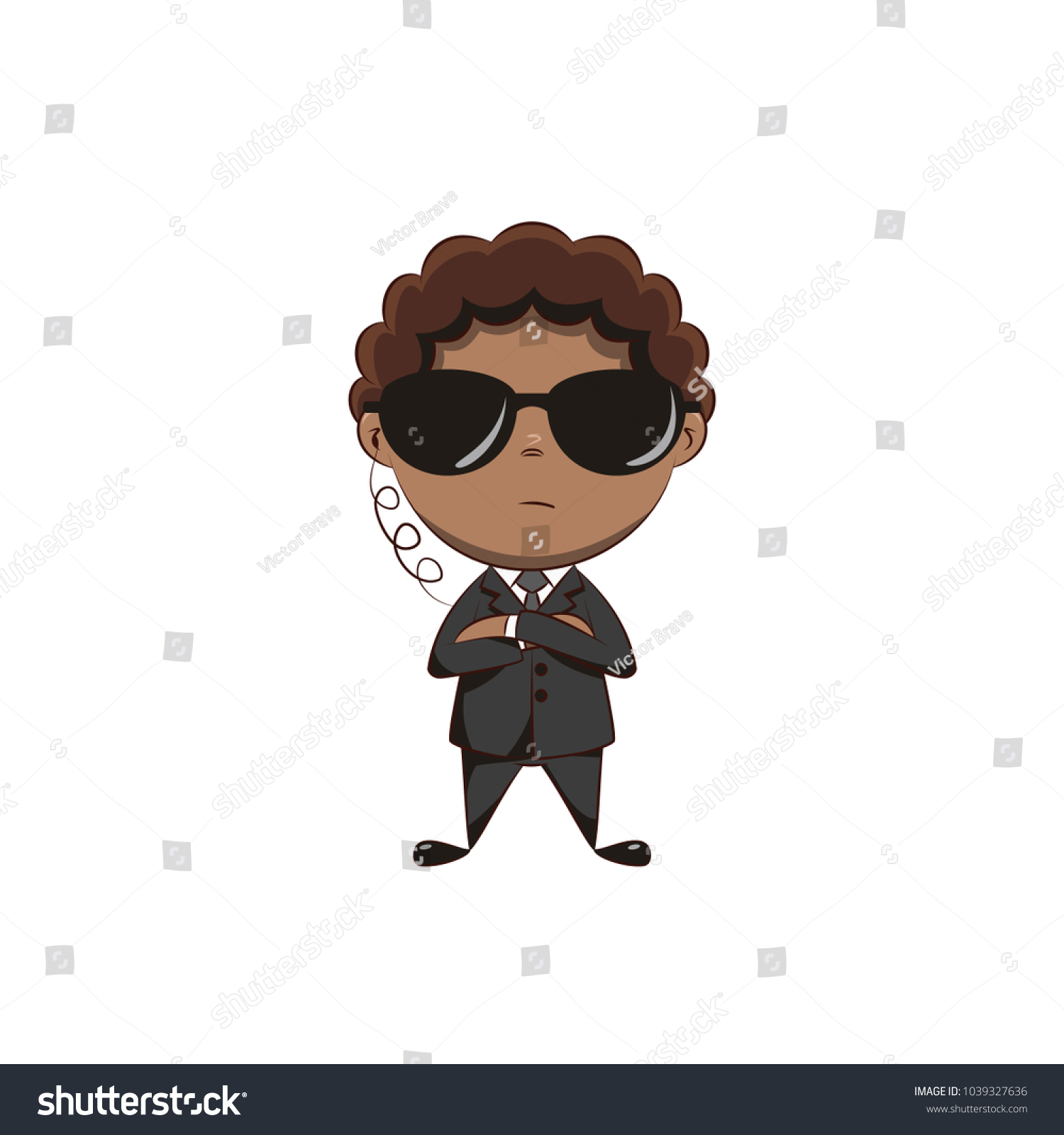 Bodyguard Boy Vector Illustration Stock Vector (Royalty Free ...