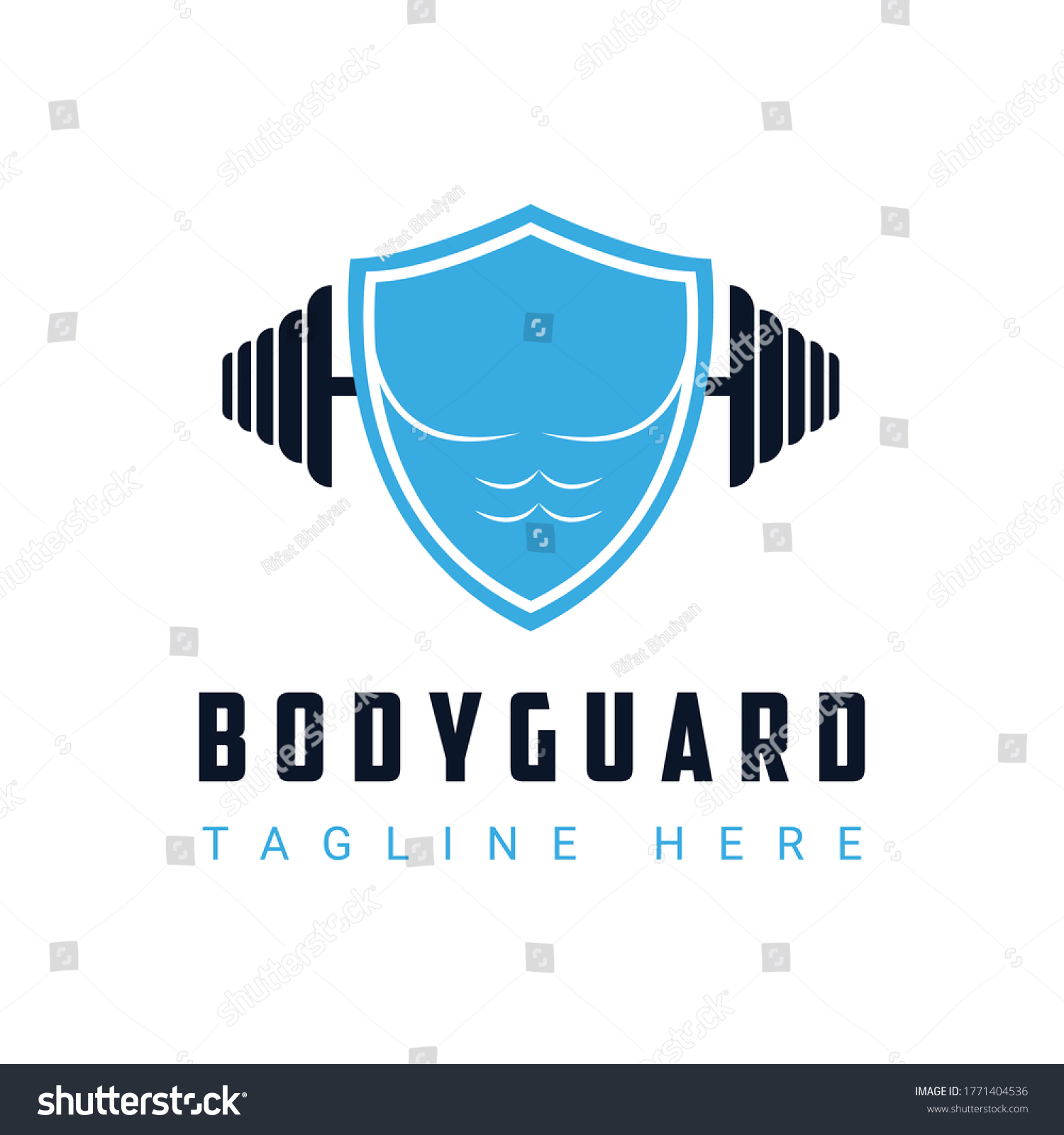 Bodyguard Gym Vector Logo Design Template Stock Vector (Royalty Free ...