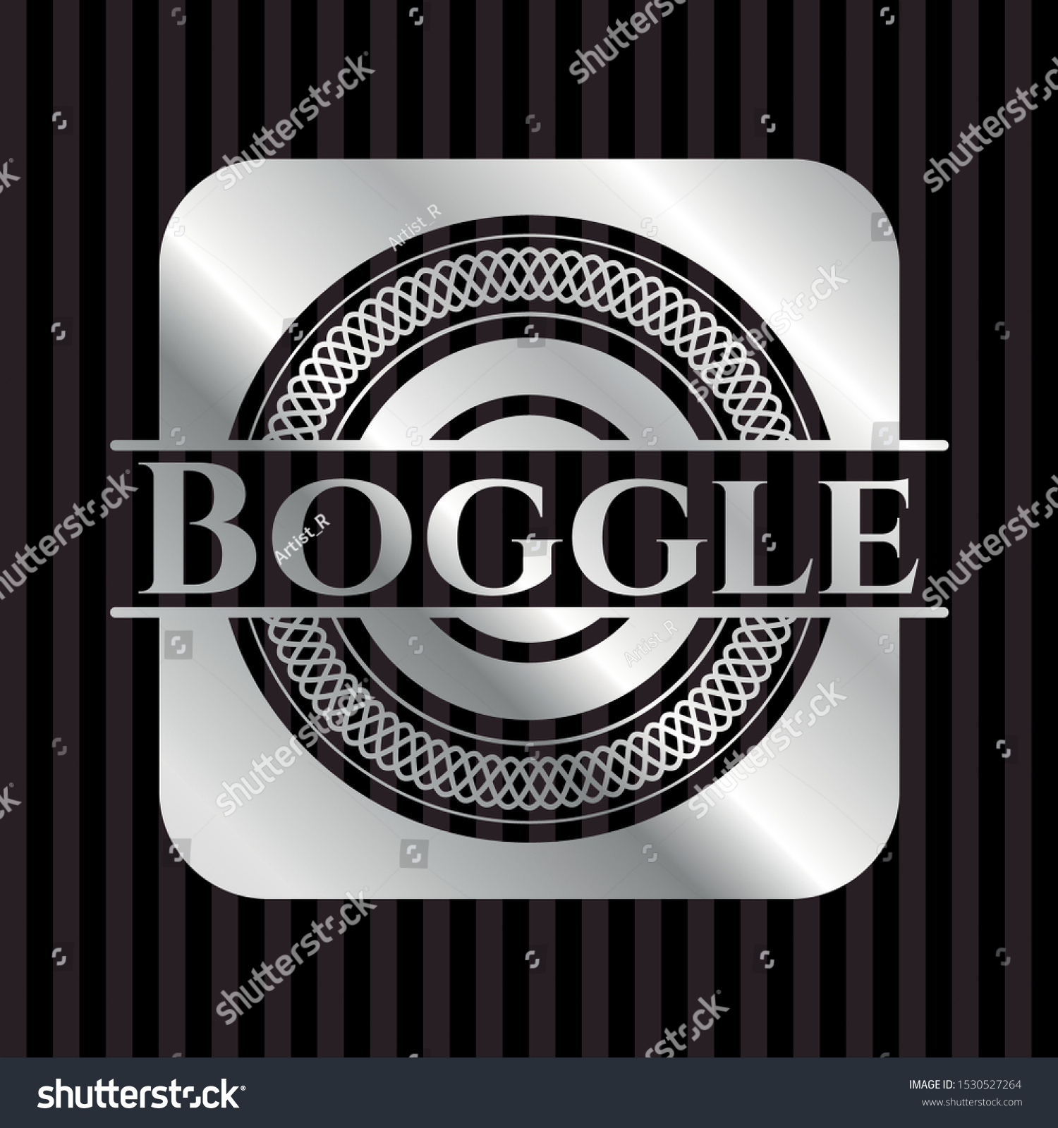 Boggle Silver Badge Vector Illustration Mosaic: vector de stock (libre ...