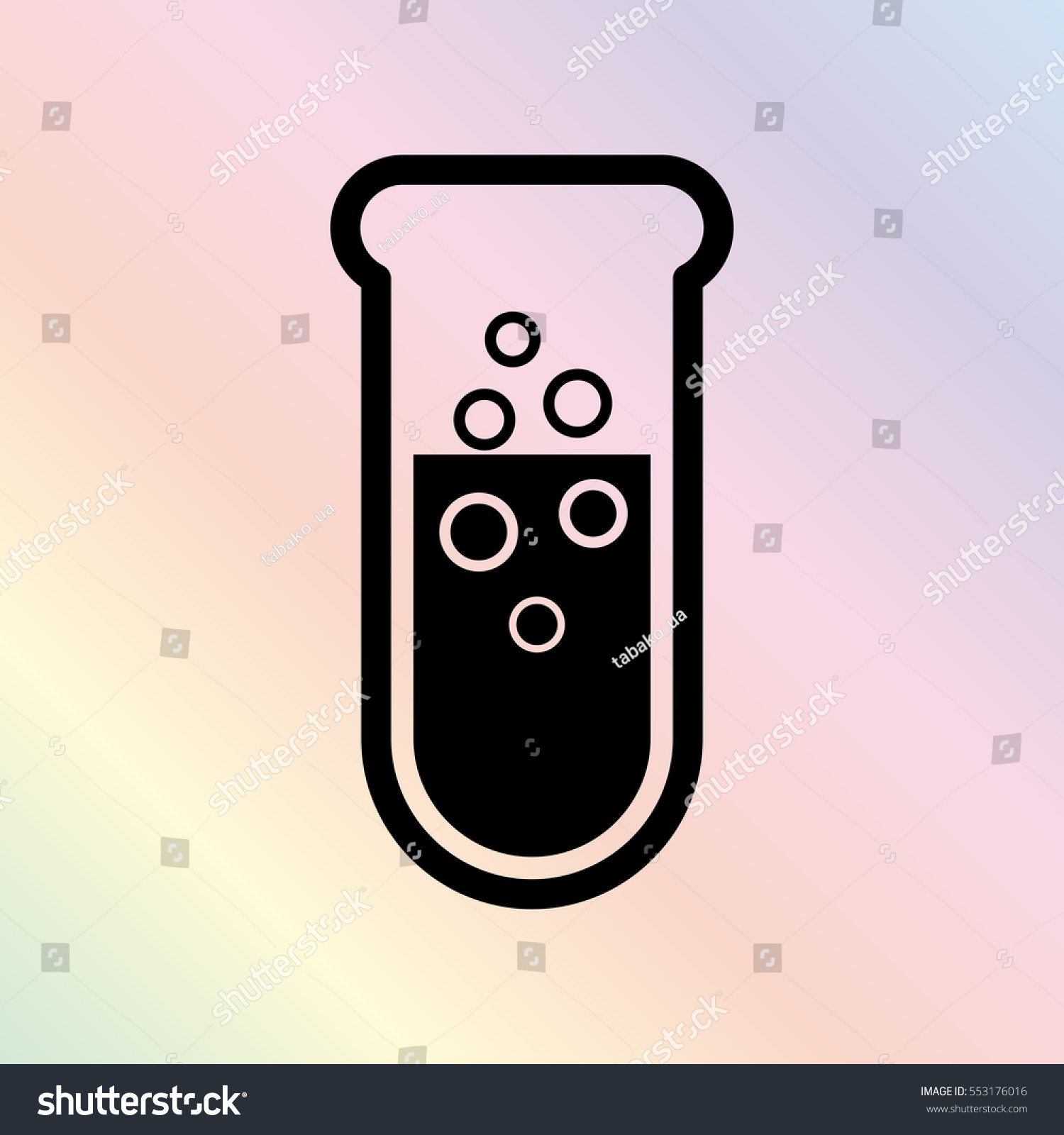 Boiling Test Tube Black Vector Icon Stock Vector (Royalty Free ...
