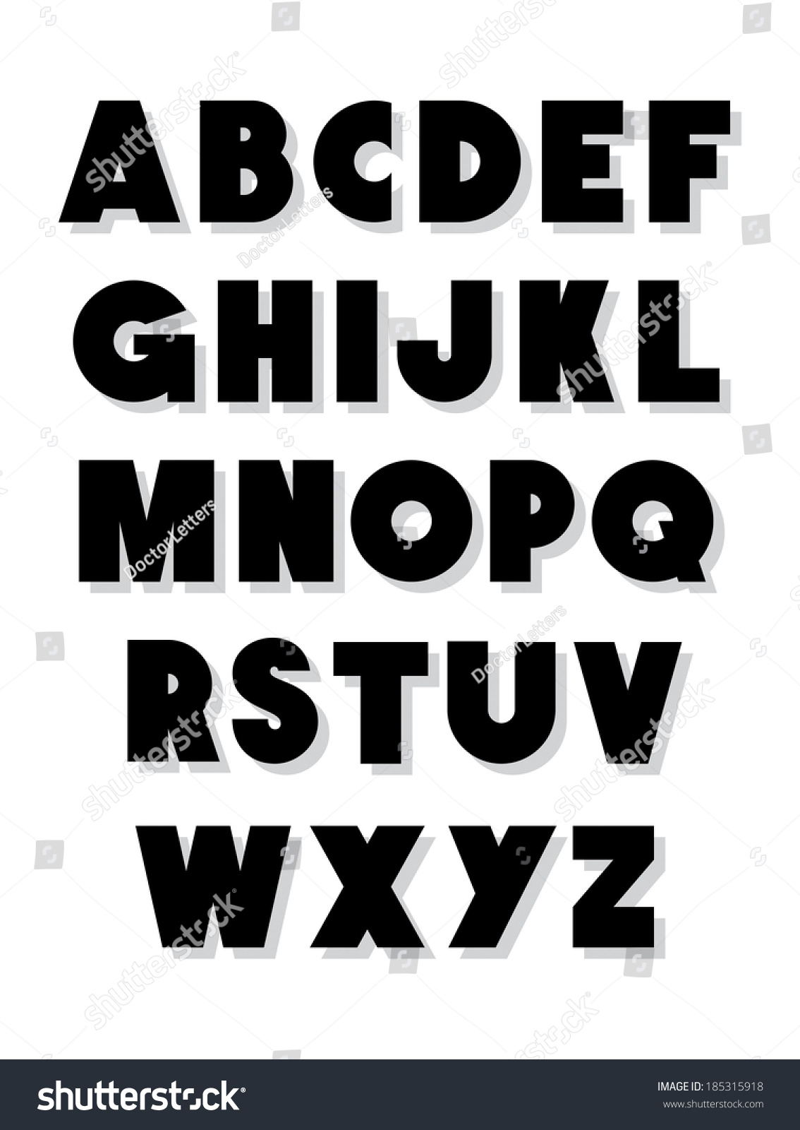 Bold Alphabet Font Type Vector Alphabet Stock Vector (Royalty Free ...