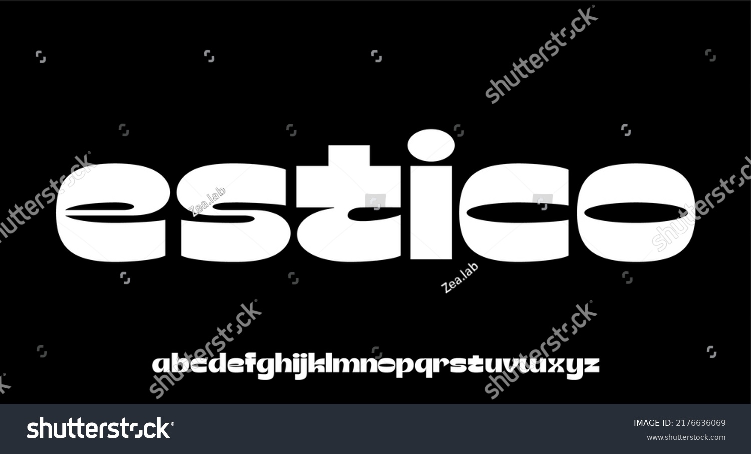 Bold Display Alphabet Font Vector Stock Vector (Royalty Free ...