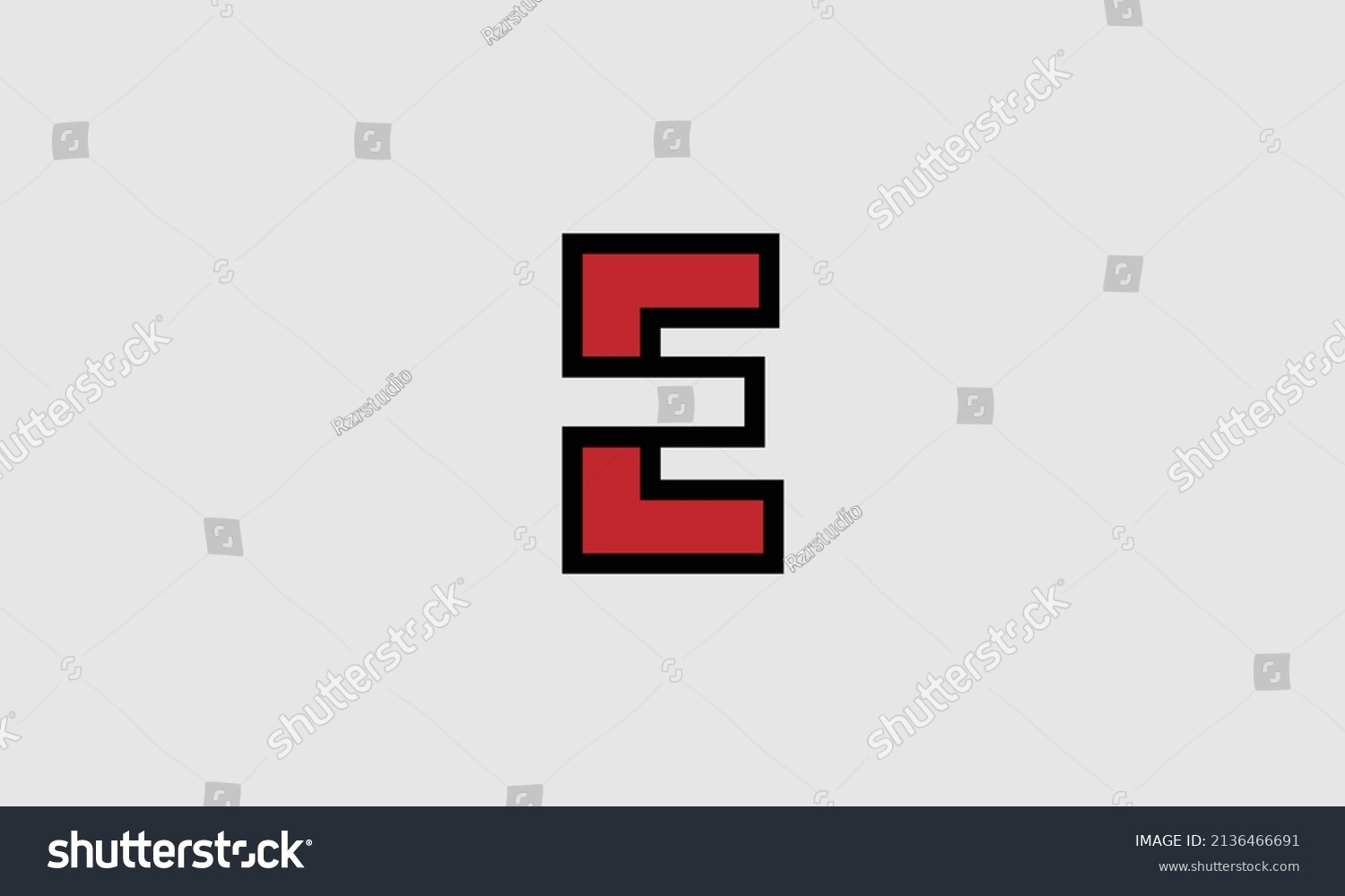 Bold Letter E Creative Design Colors Stock Vector (Royalty Free ...