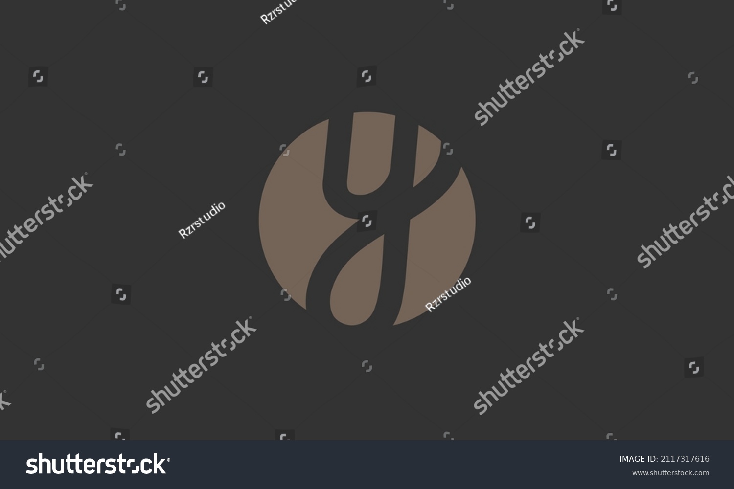 Bold Letter Y Circle Outside Initial Stock Vector (Royalty Free ...