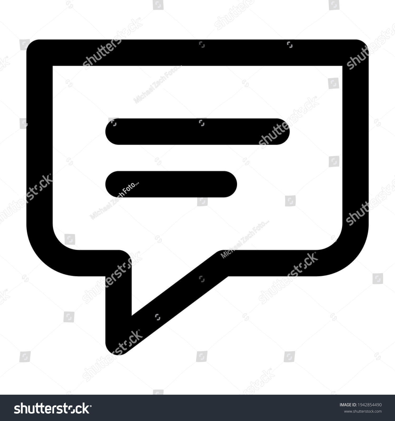 Bold Sms Icon On White Background Stock Vector (Royalty Free ...