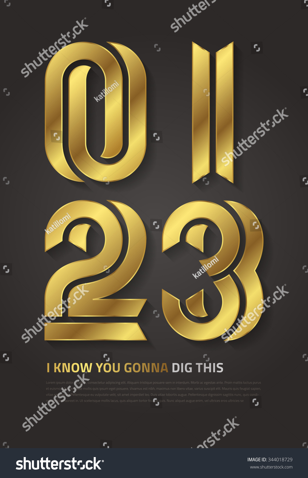 Bold Vector Graphic Design Numbers: vector de stock (libre de regalías ...