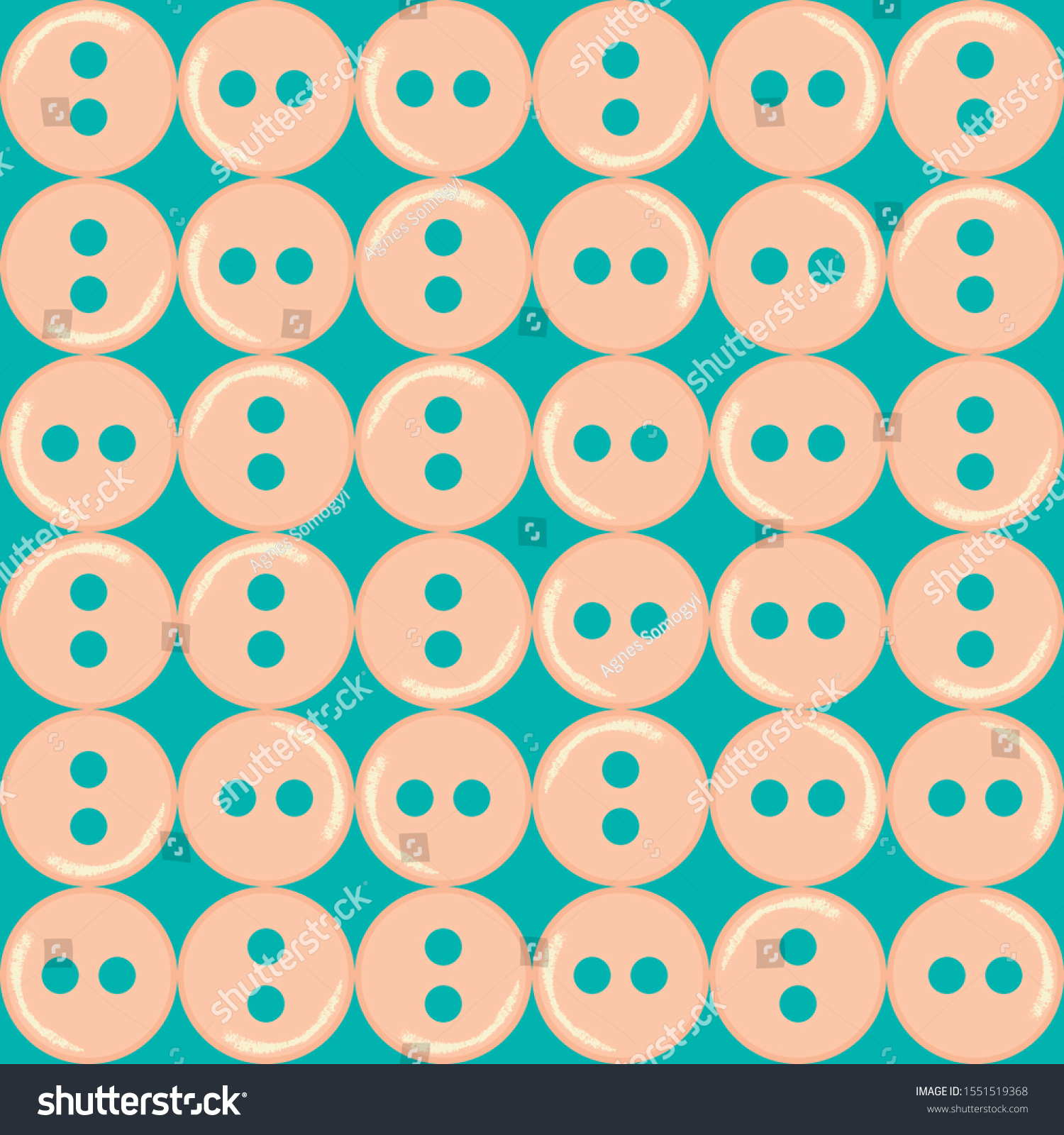 Bold Vector Seamless Repeat Pattern Round Stock Vector (Royalty Free ...