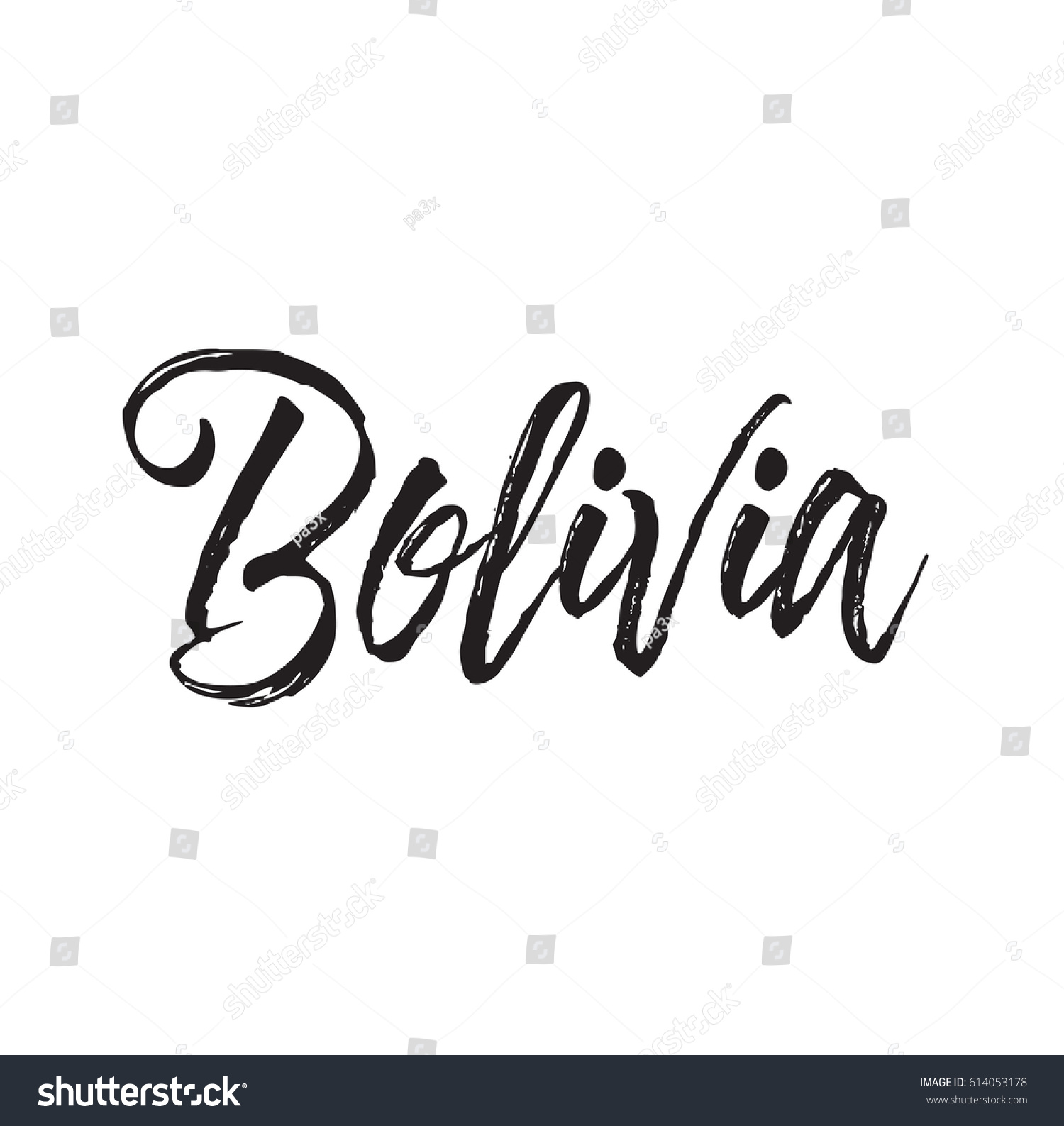 Bolivia Text Design Vector Calligraphy Typography: เวกเตอร์สต็อก (ปลอด ...