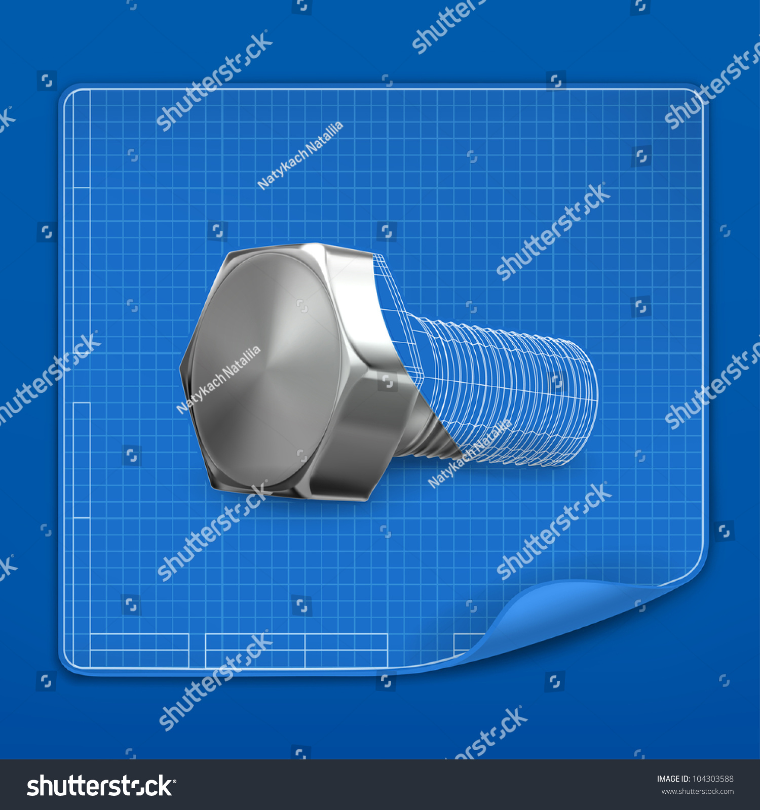 Plano de dibujo del tornillo, vector: vector de stock (libre de ...