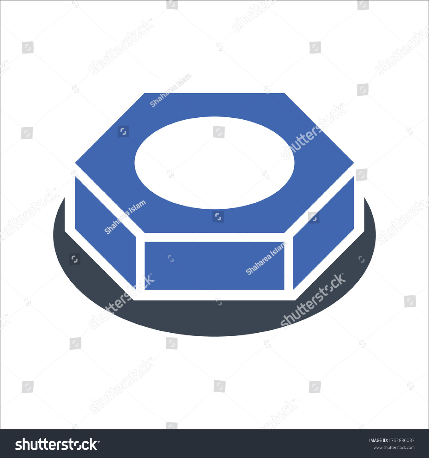 Bolt Nut Icon Vector Graphics Stock Vector (Royalty Free) 1762886033 ...