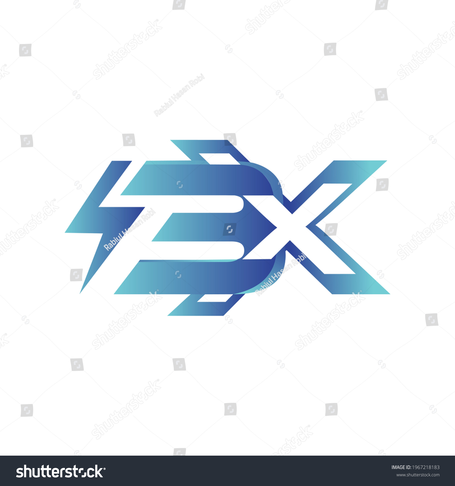 Bolt 3x Logo Design Vector Stock Vector (Royalty Free) 1967218183