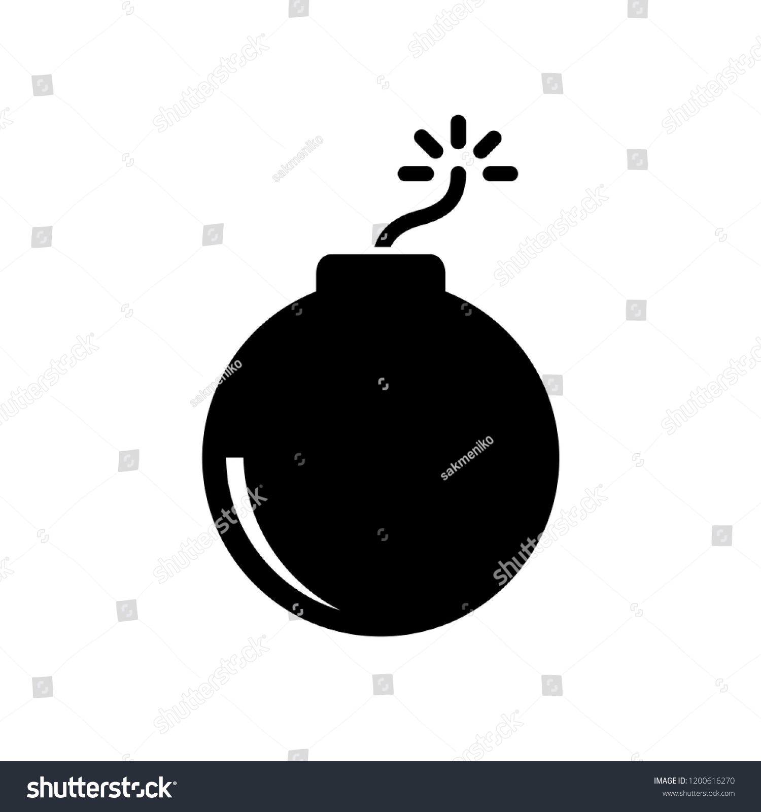 Bomb Atomic Energy Icon Vector Stock Vector (Royalty Free) 1200616270 ...