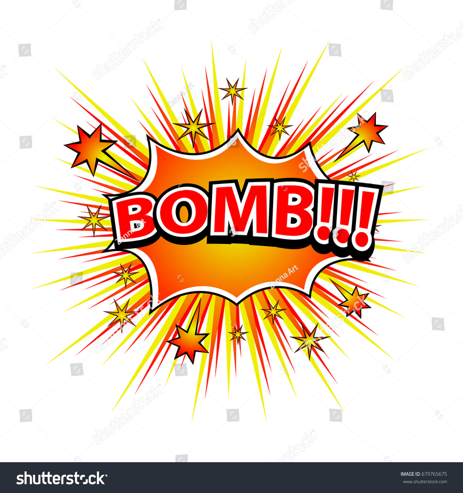Bomb Comic Book Explosion Vector Illustration Stock Vector (Royalty ...