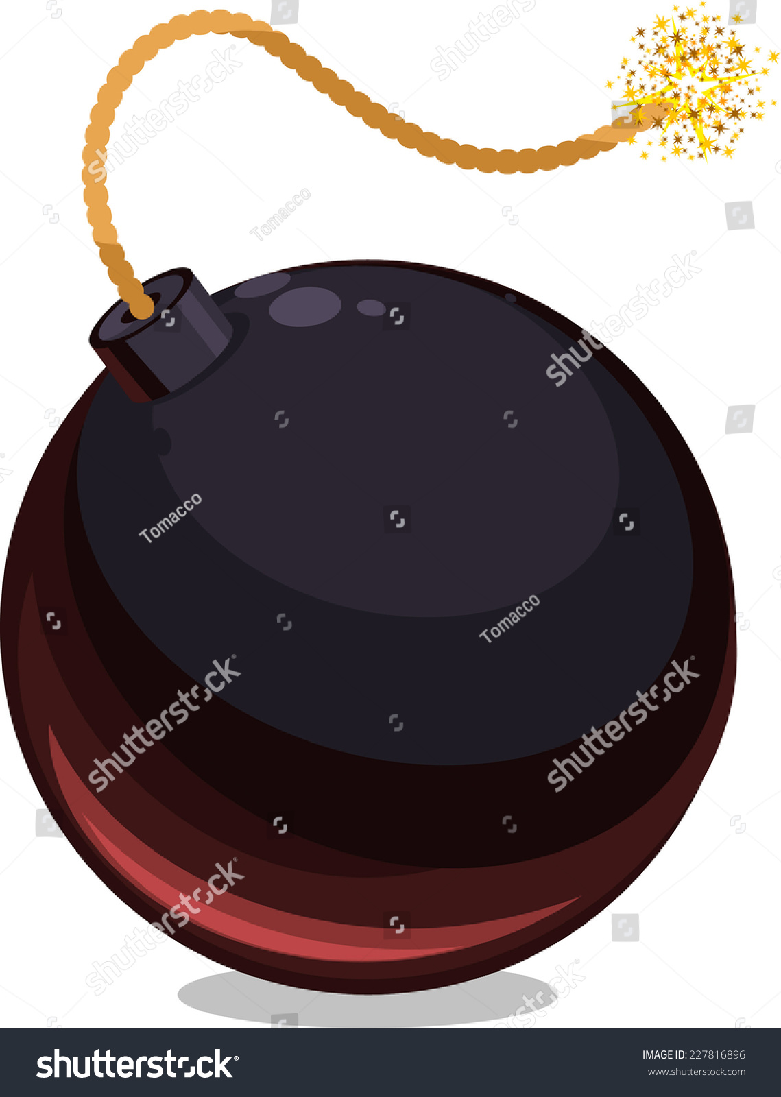 Bomb Explosive Weapon Vector Cartoon Illustration Stock Vector (Royalty ...