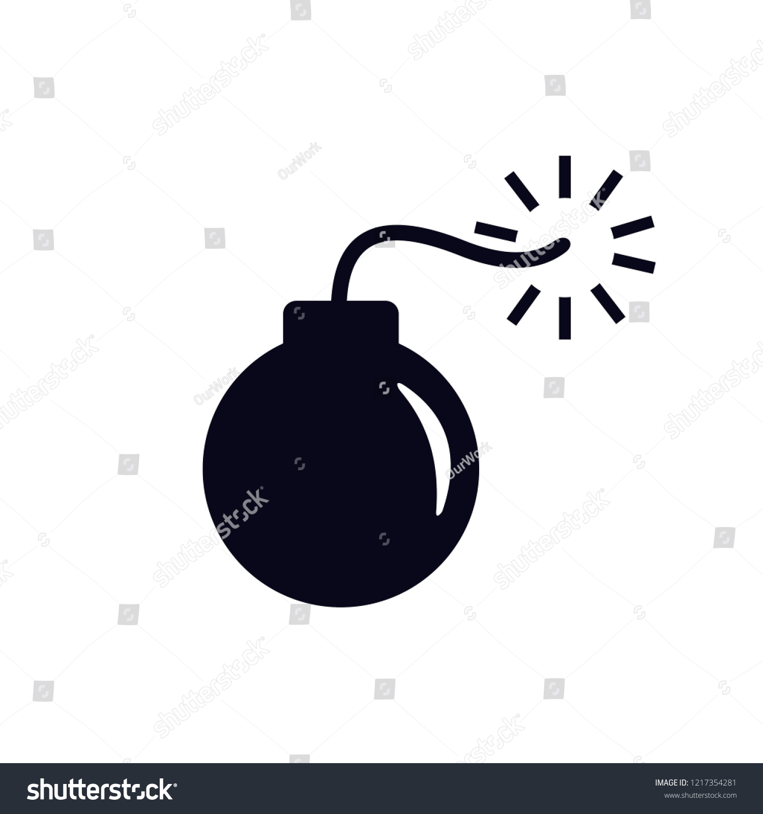 Bomb Icon Logo Stock Vector (Royalty Free) 1217354281 | Shutterstock