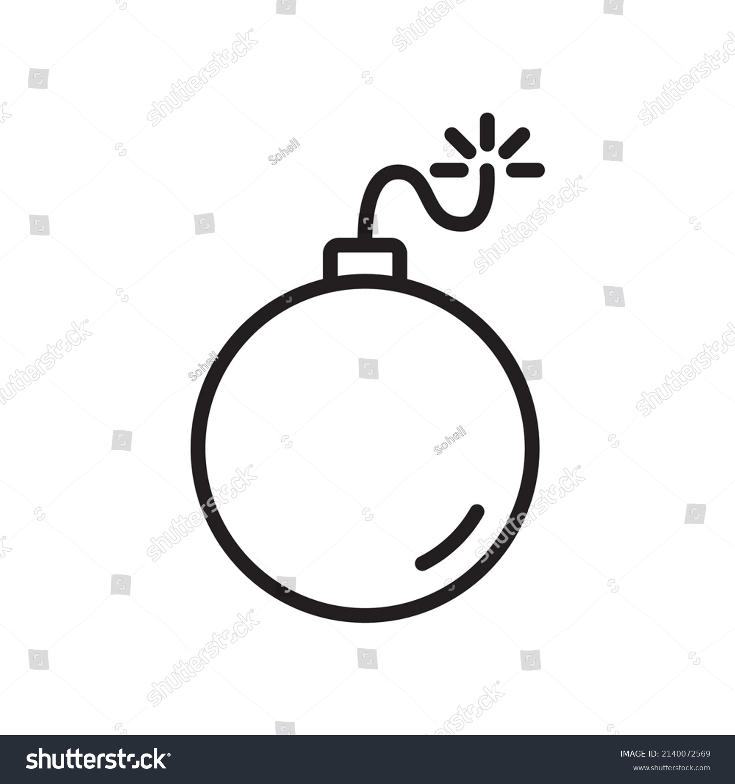 Bomb Icon Logo Design Vector Template Stock Vector (Royalty Free ...