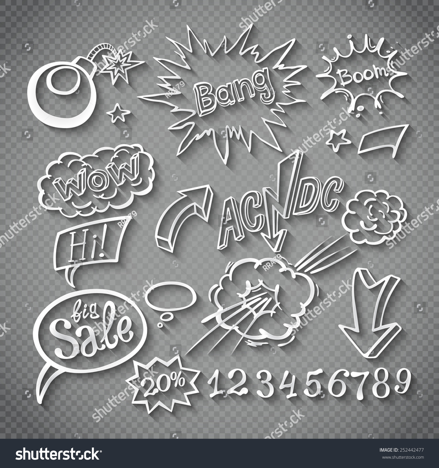 Bomb Symbolclean Vector Shadow Explosion Comic Stock Vector (Royalty ...