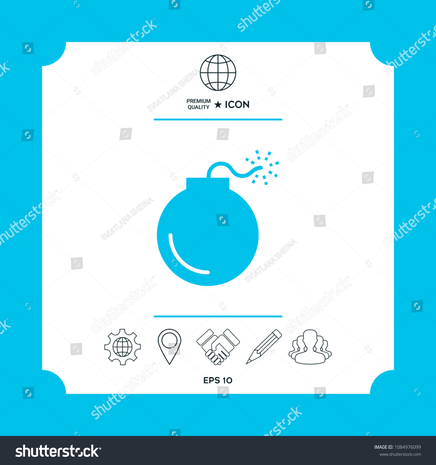Bomb Symbol Icon Stock Vector (Royalty Free) 1084976099 | Shutterstock