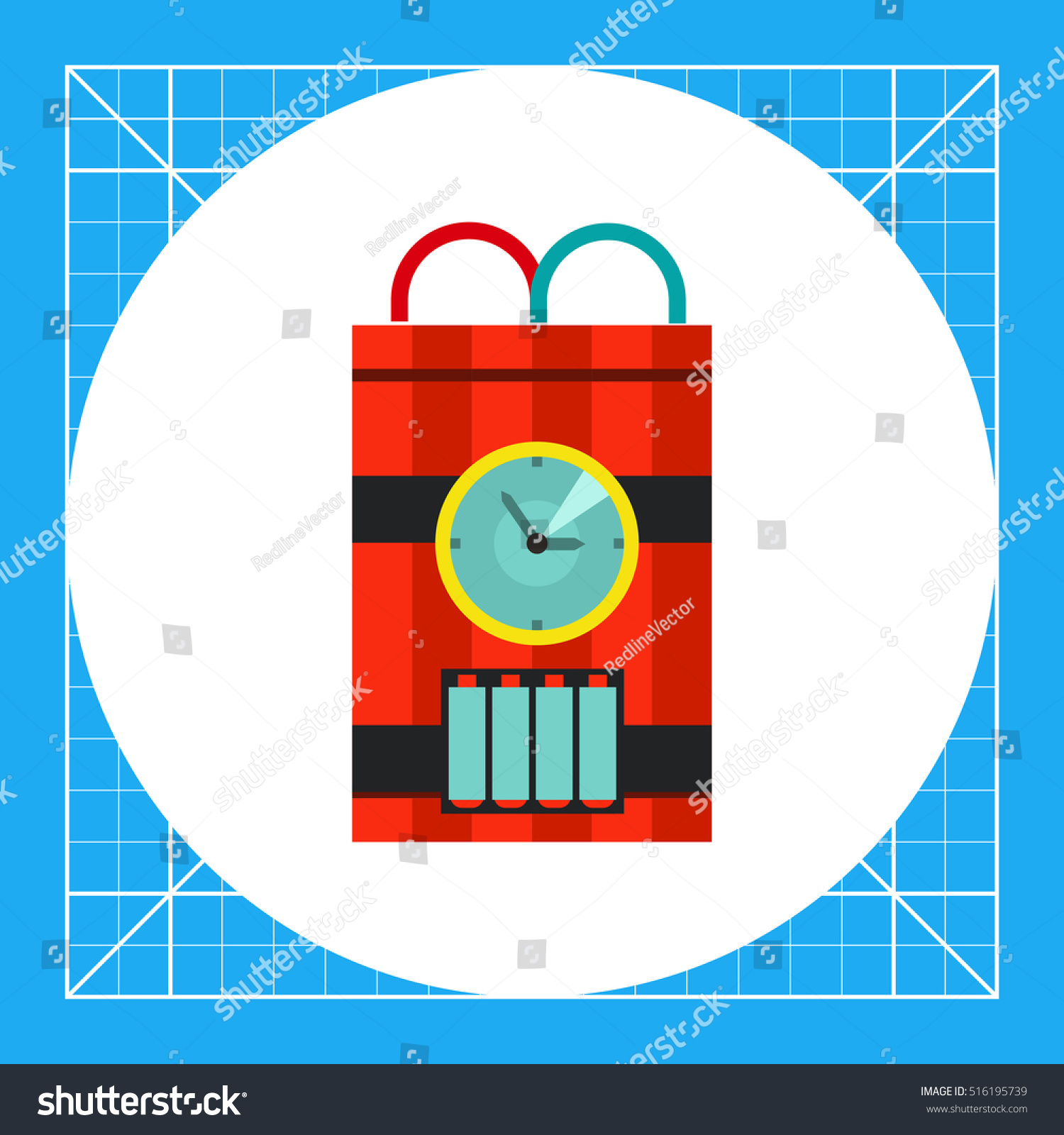 Bomb Timer Vector Icon Stock Vector (Royalty Free) 516195739