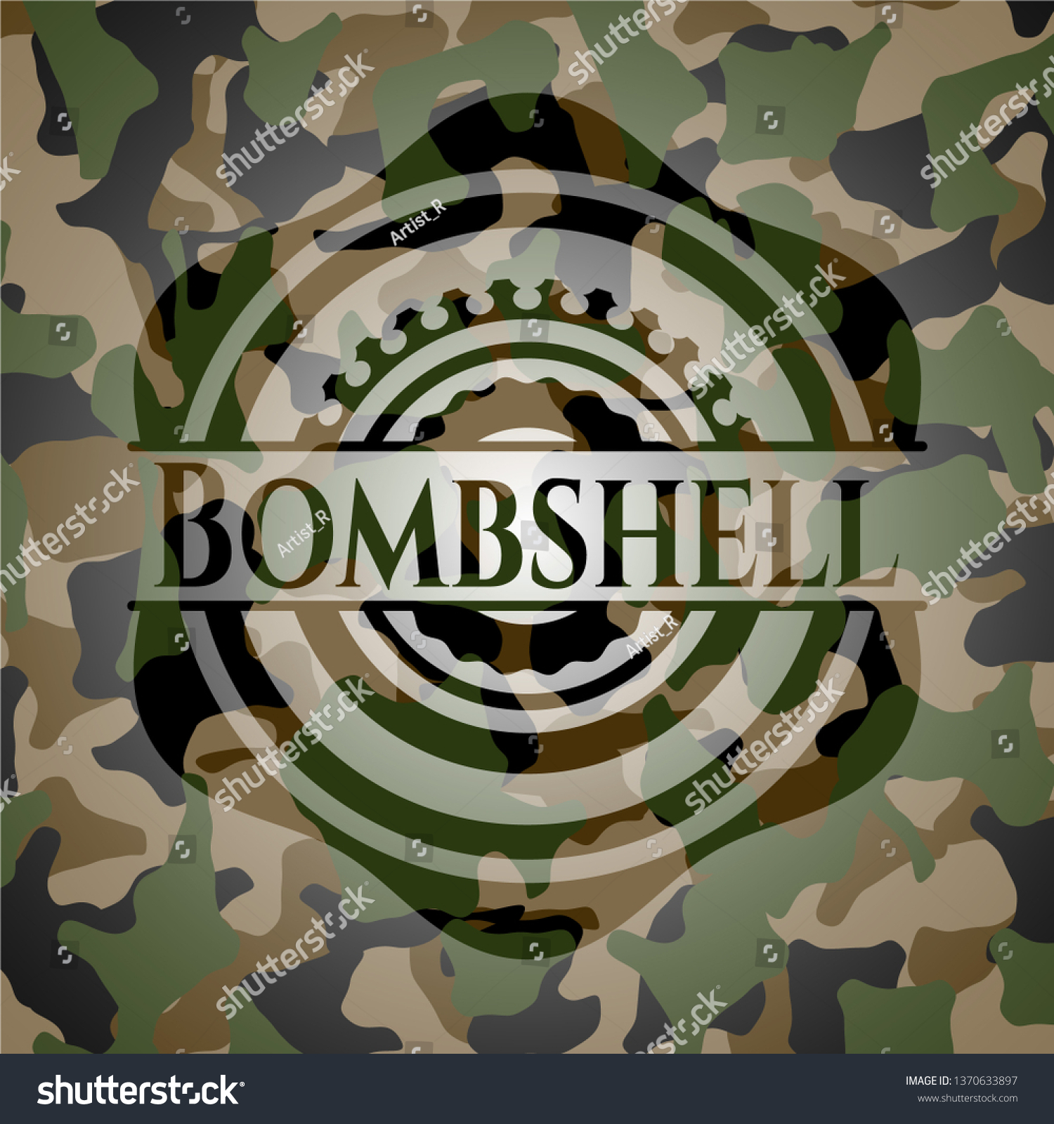 Bombshell Written On Camouflage Texture Stock Vector (Royalty Free ...