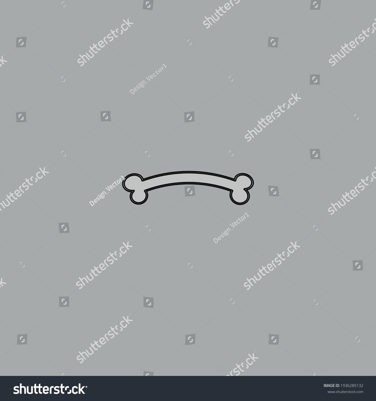 Bone Flat Icon Leukemia Symbol Logo Stock Vector (Royalty Free) 1936285132