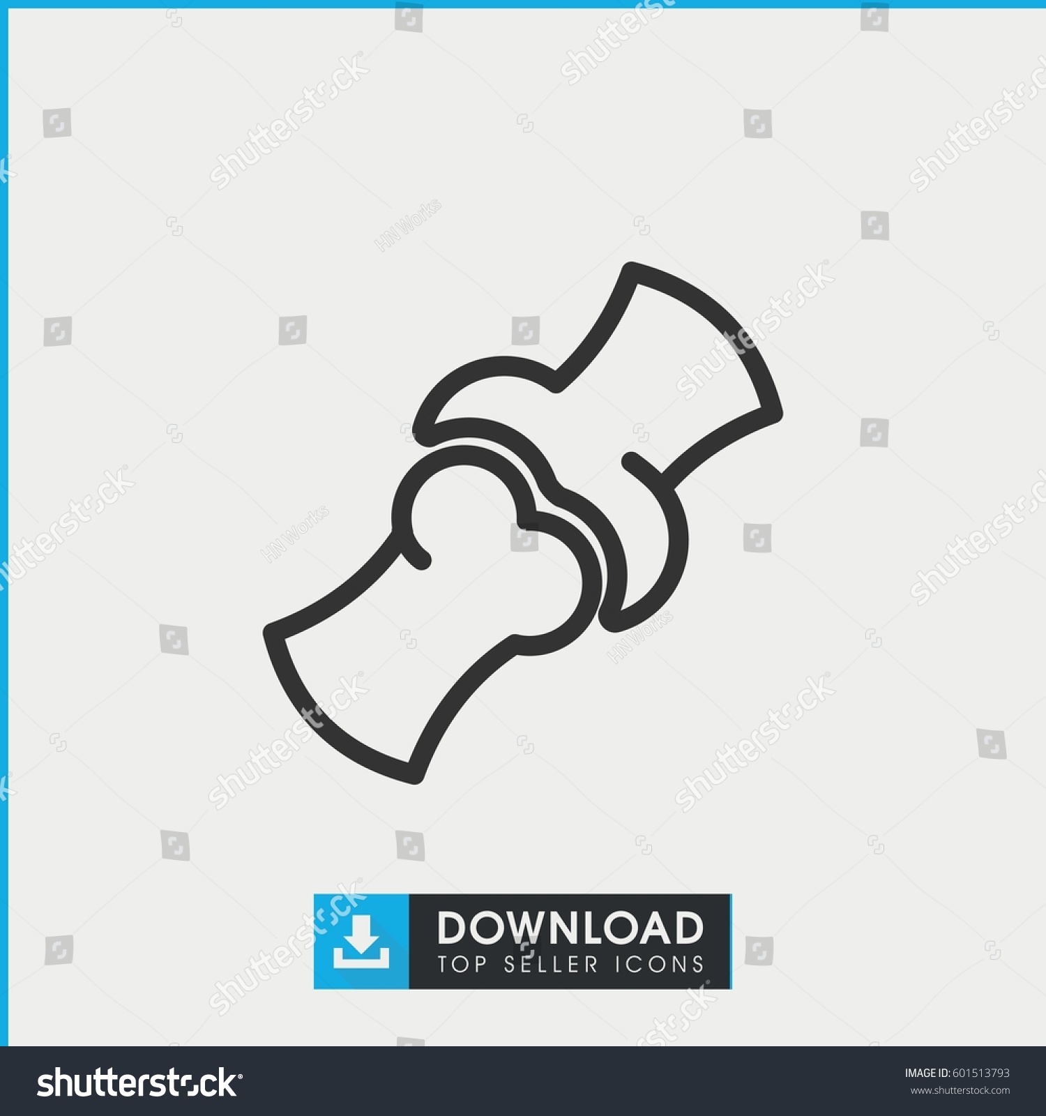 Bone Icon Simple Outline Bone Vector Stock Vector (Royalty Free ...