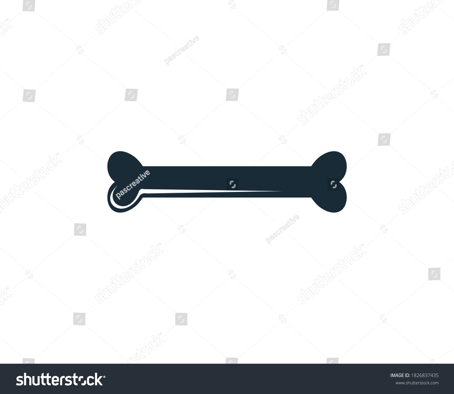 Bone Icon Vector Logo Template Illustration Stock Vector (Royalty Free ...