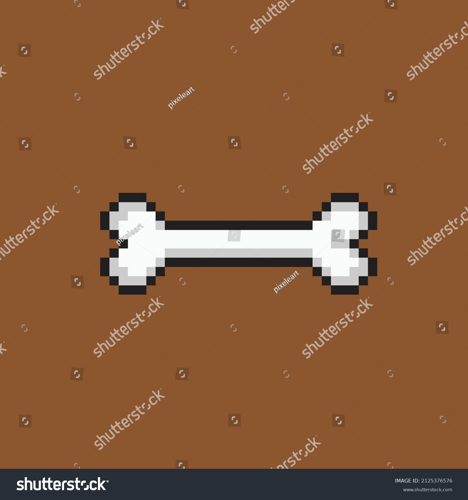 Bone Pixel Art Style Stock Vector (Royalty Free) 2125376576