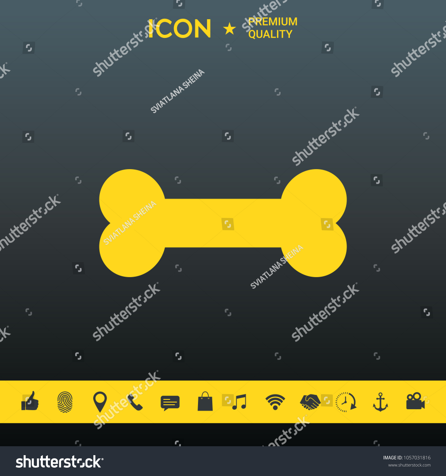 Bone Symbol Icon Stock Vector (Royalty Free) 1057031816 | Shutterstock