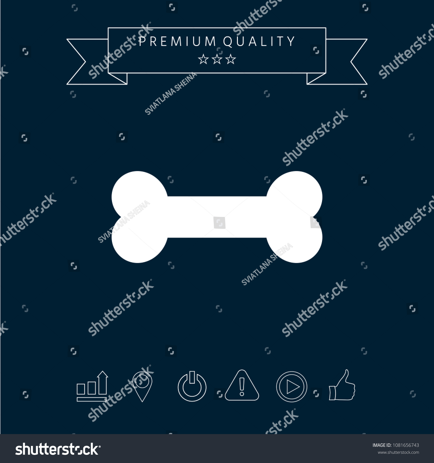 Bone Symbol Icon Stock Vector (Royalty Free) 1081656743 | Shutterstock