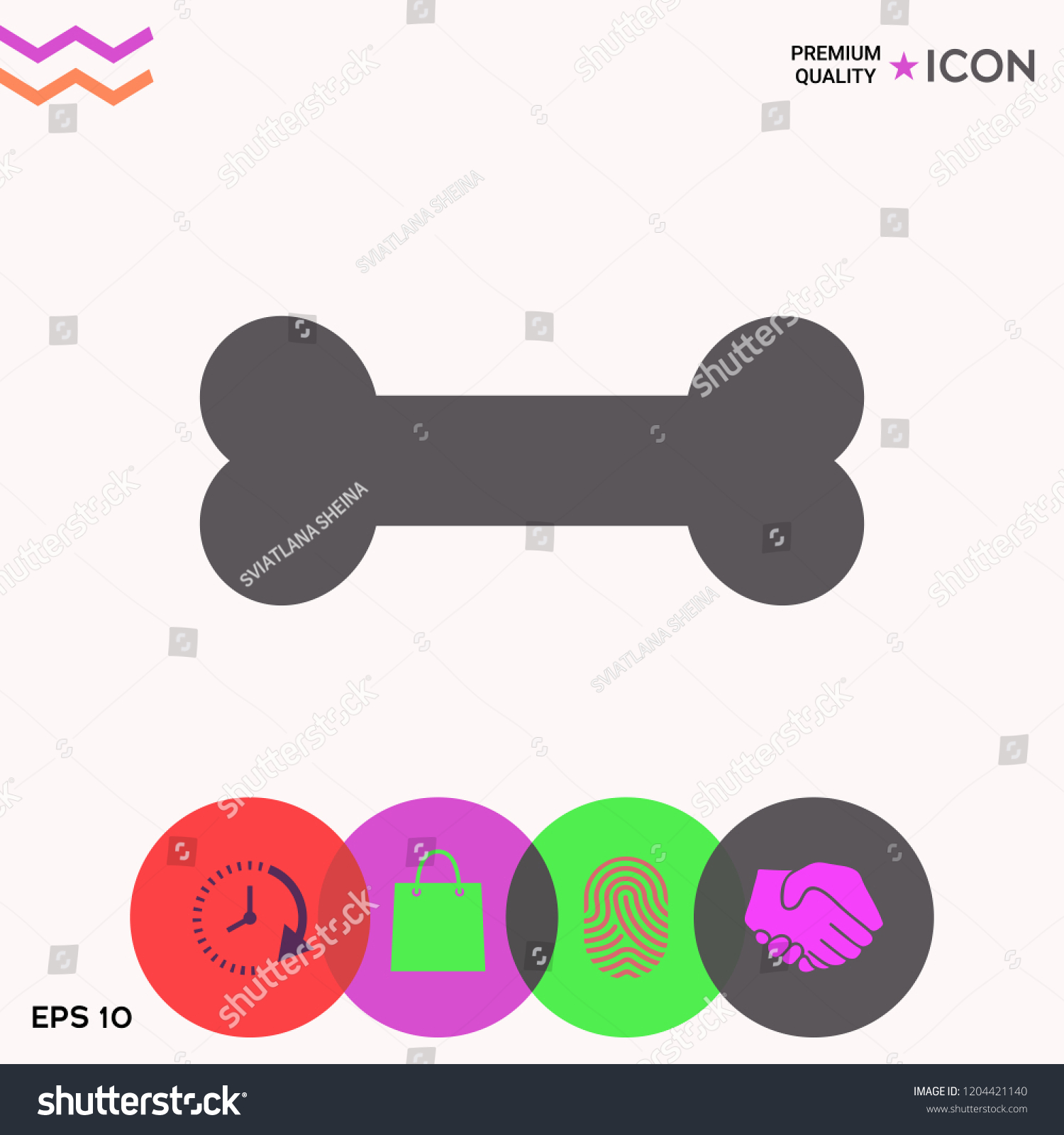 Bone Symbol Icon Stock Vector (Royalty Free) 1204421140 | Shutterstock