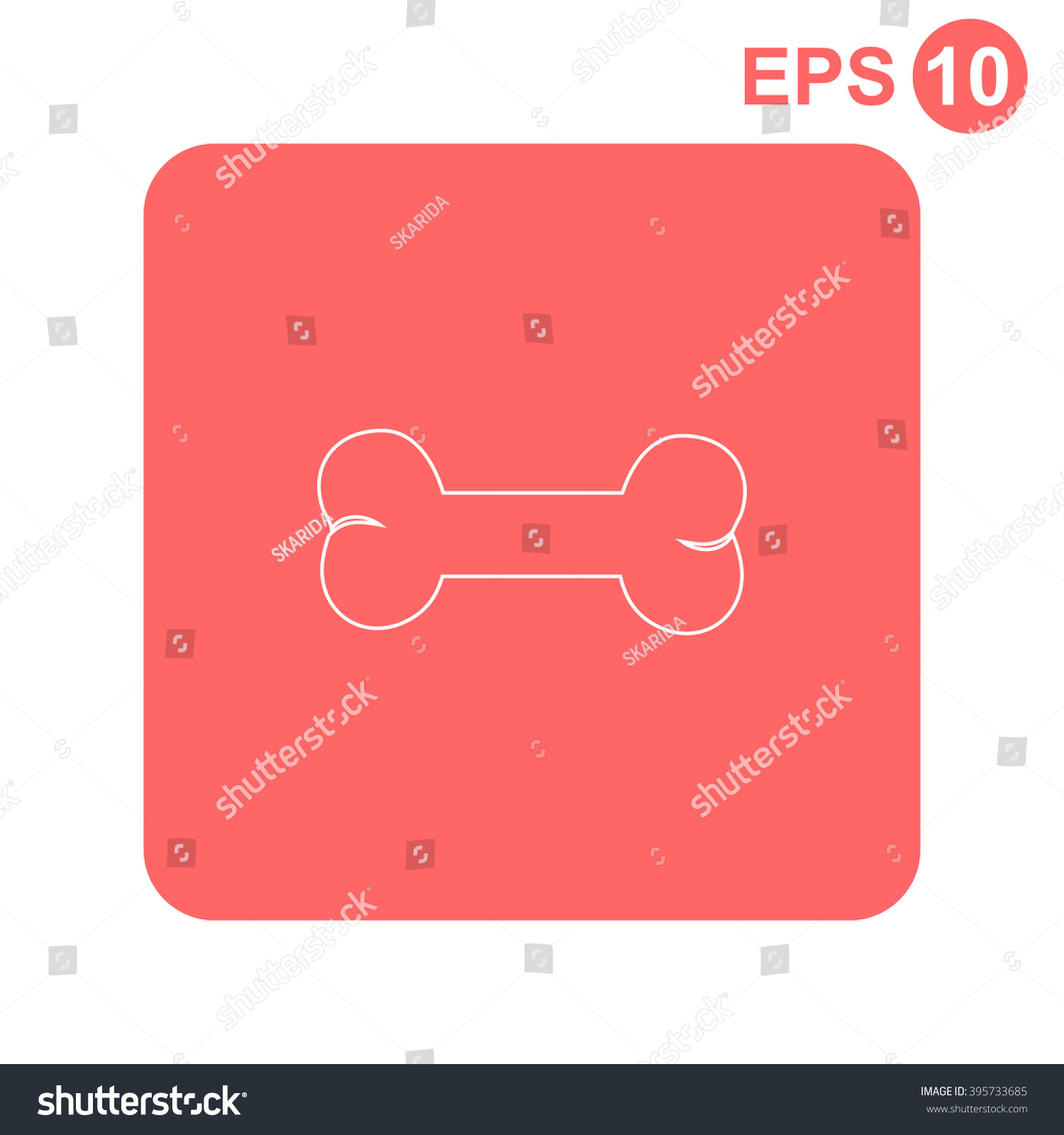 Bone Vector Icon Animal Symbol: เวกเตอร์สต็อก (ปลอดค่าลิขสิทธิ์ ...