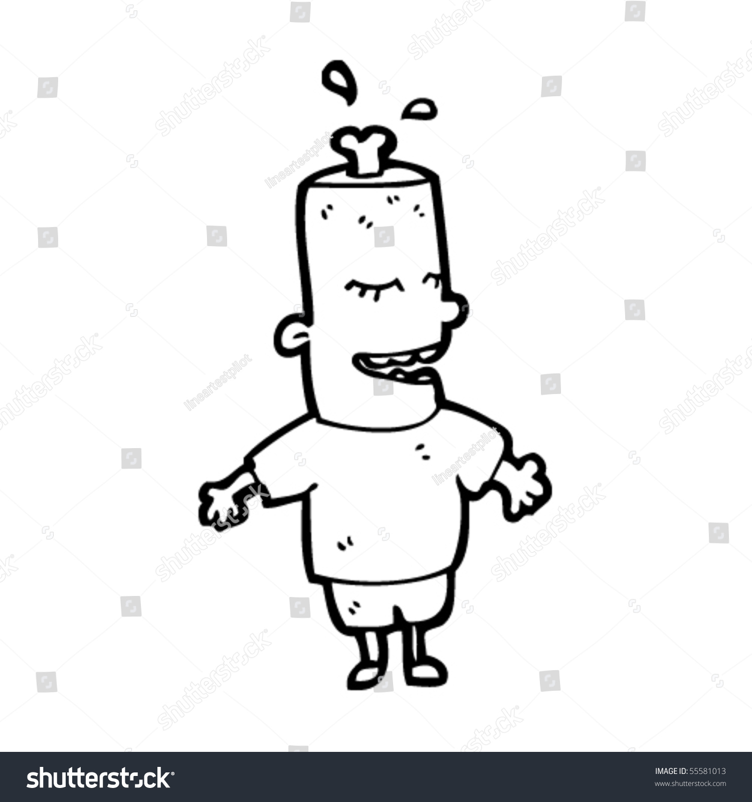 Bonehead Cartoon Stock Vector (Royalty Free) 55581013