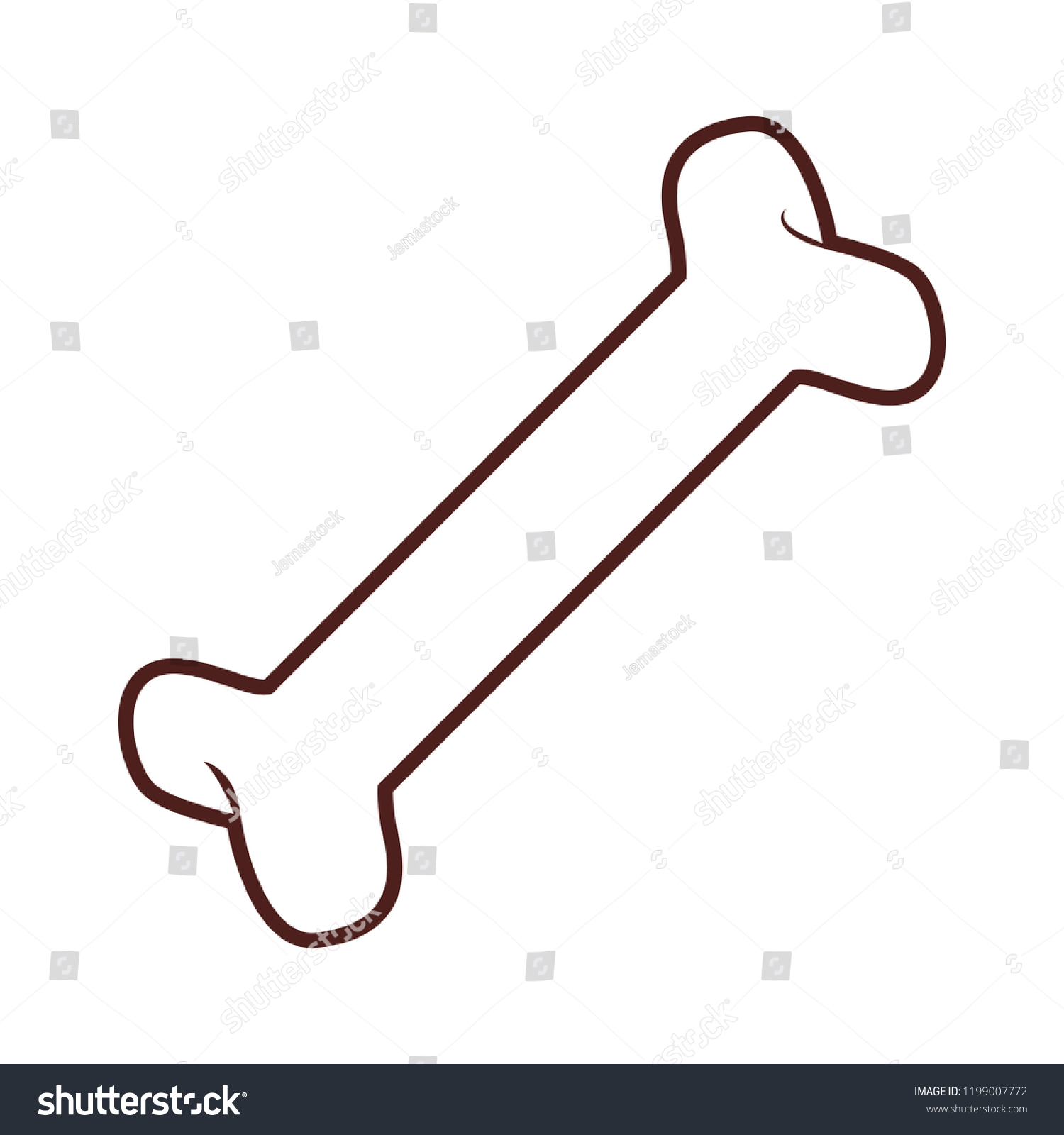 Bones Cartoon Isolated Stock Vector (Royalty Free) 1199007772 ...