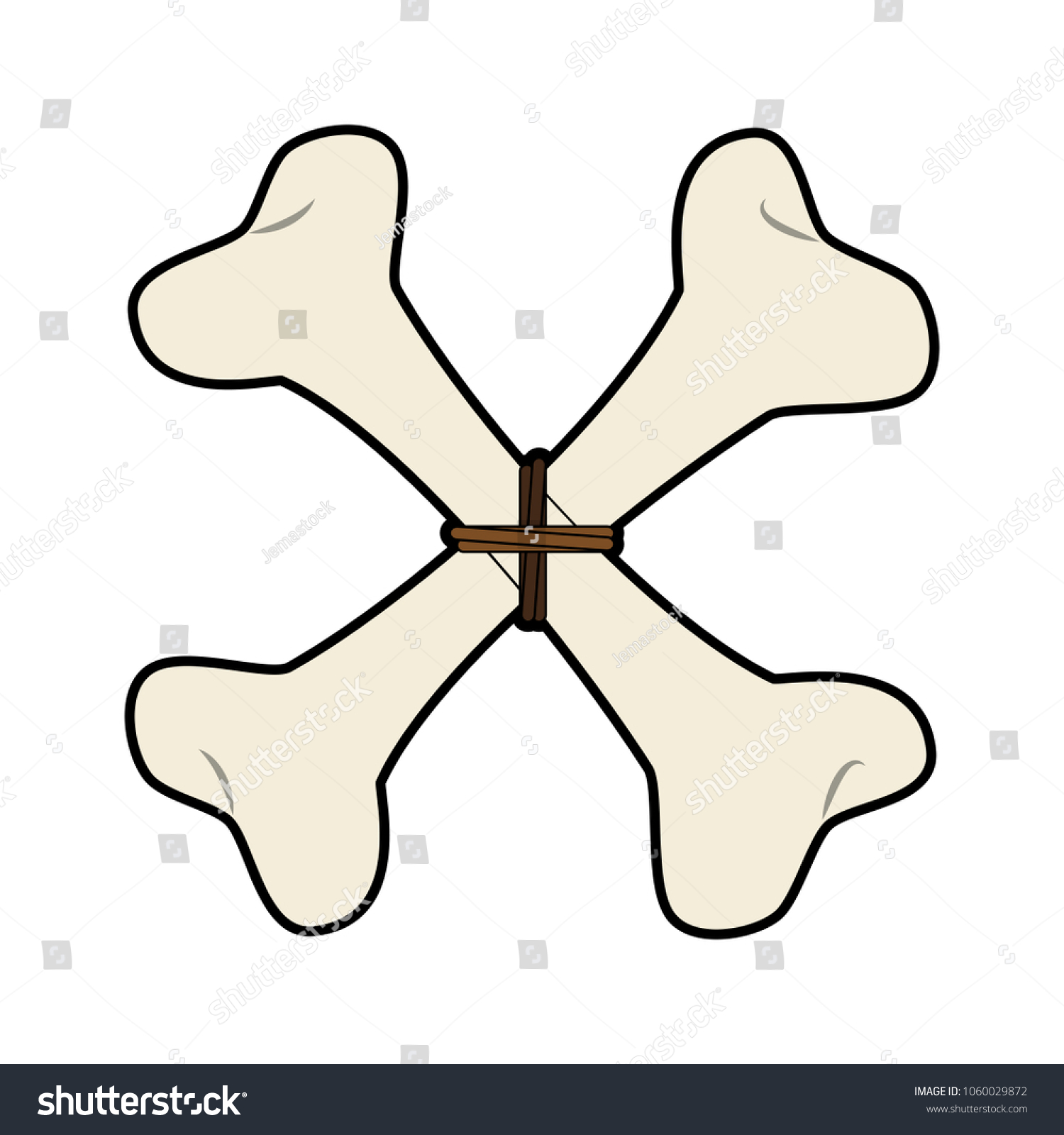 Bones Crossed Cartoon Stock Vector (Royalty Free) 1060029872 | Shutterstock