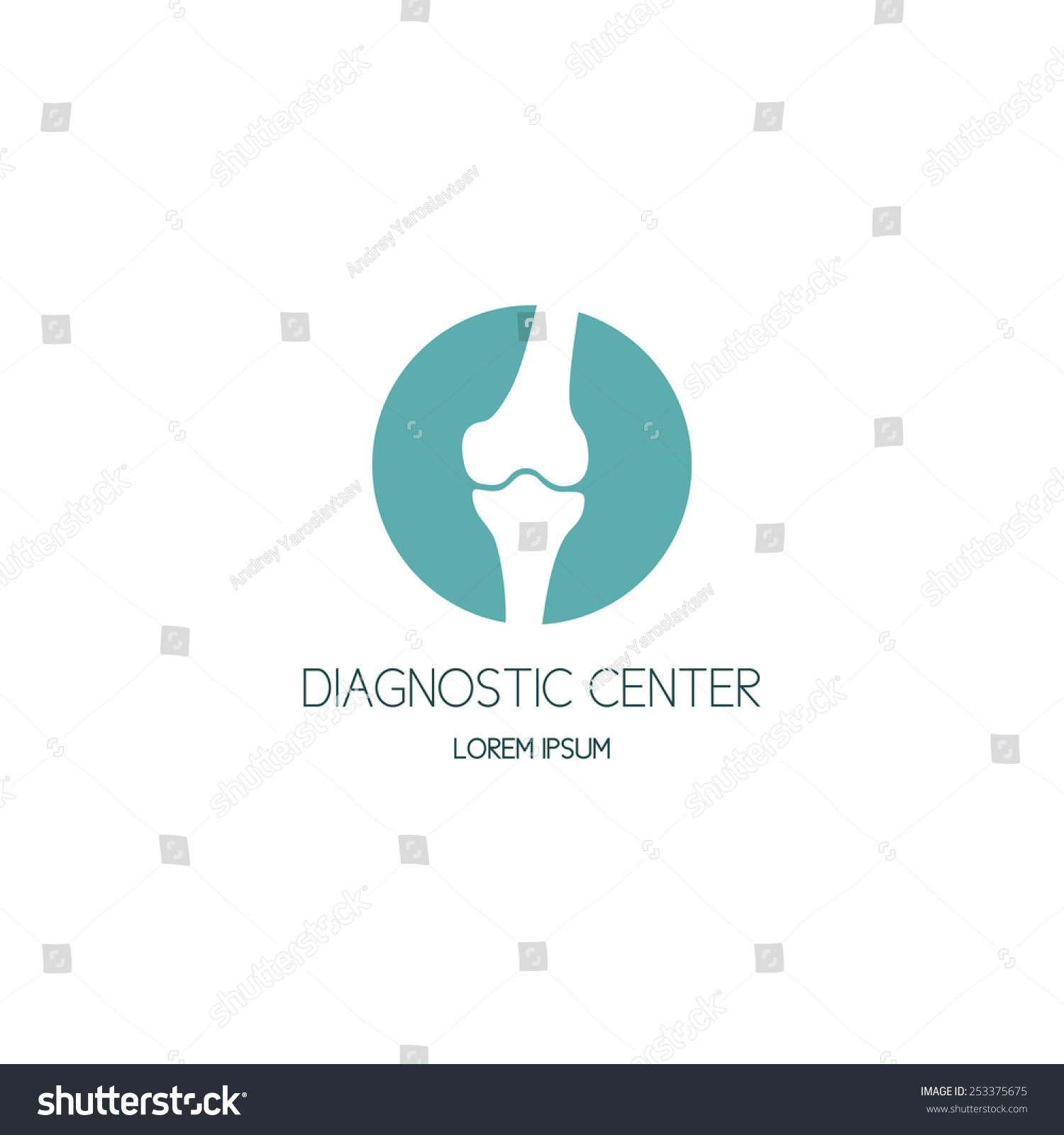 Bones Diagnostic Center Logo Vector Illustration Stock Vector (Royalty ...