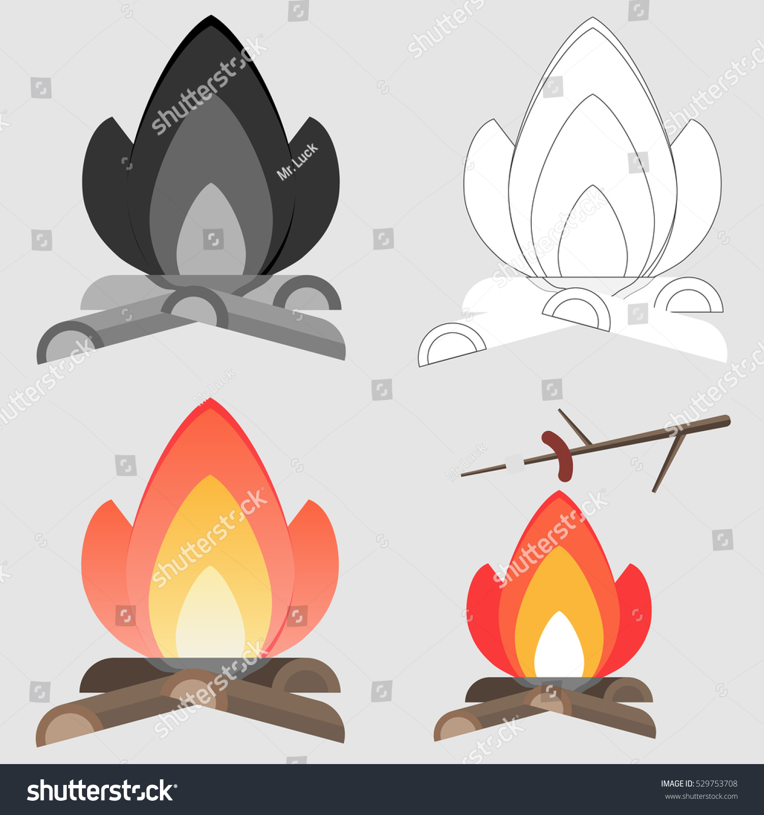 Bonfires Bonfire Icon Fire Logo Flat Stock Vector (Royalty Free) 529753708 | Shutterstock