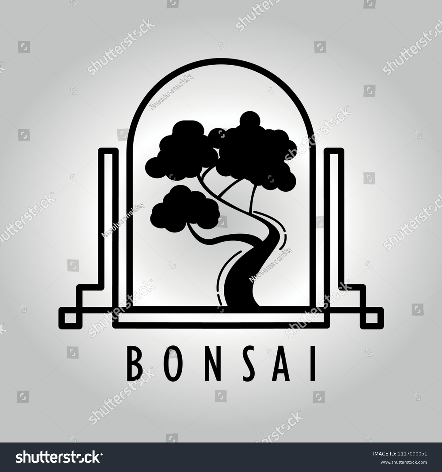 Bonsai Logo Image Simple Illustration Stock Vector (Royalty Free ...
